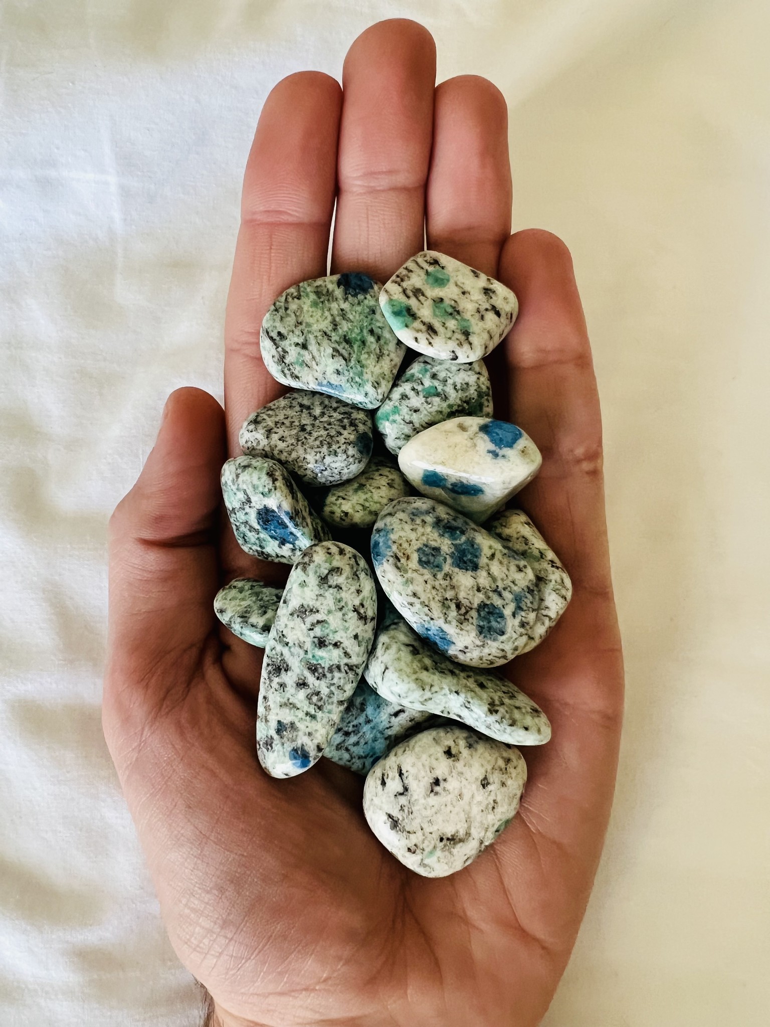 Blue Green K2 with Azurite - Tumbled - Awakenings