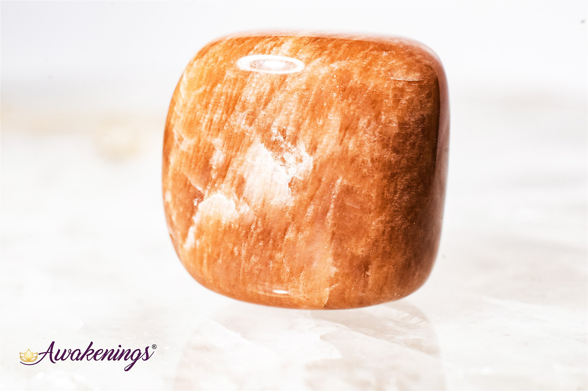 Peach Moonstone - Tumbled - Awakenings