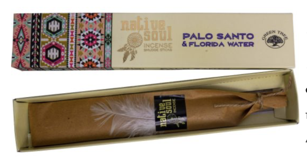Palo Santo & Florida Water Incense Smudge - 12 Sticks/Box 15g - Native ...
