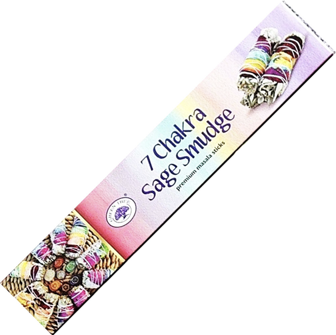 7 Chakra Sage Smudge Incense-12 Sticks/15g-Green Tree Seven - Awakenings