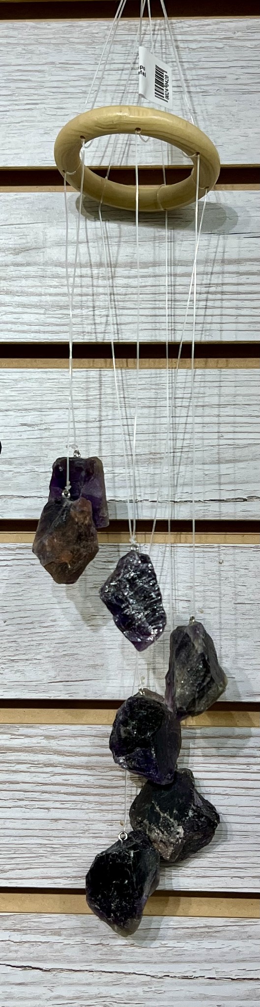5pc Amethyst Rough Crystal Wind Chime/Windchime Mobile - Awakenings
