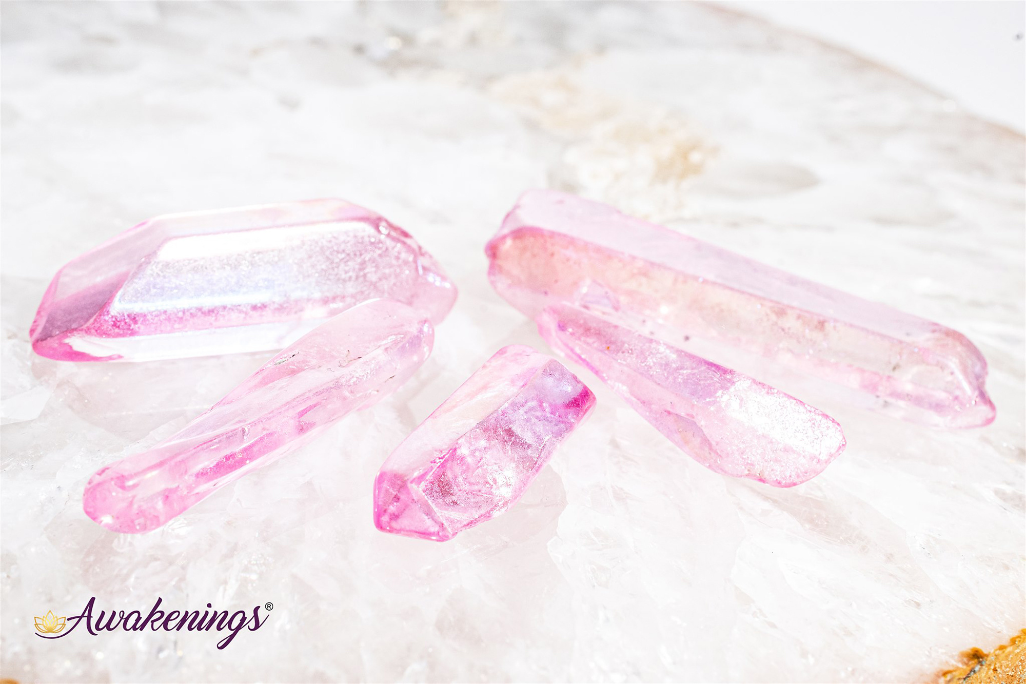 Pink Aura Quartz Points - Awakenings