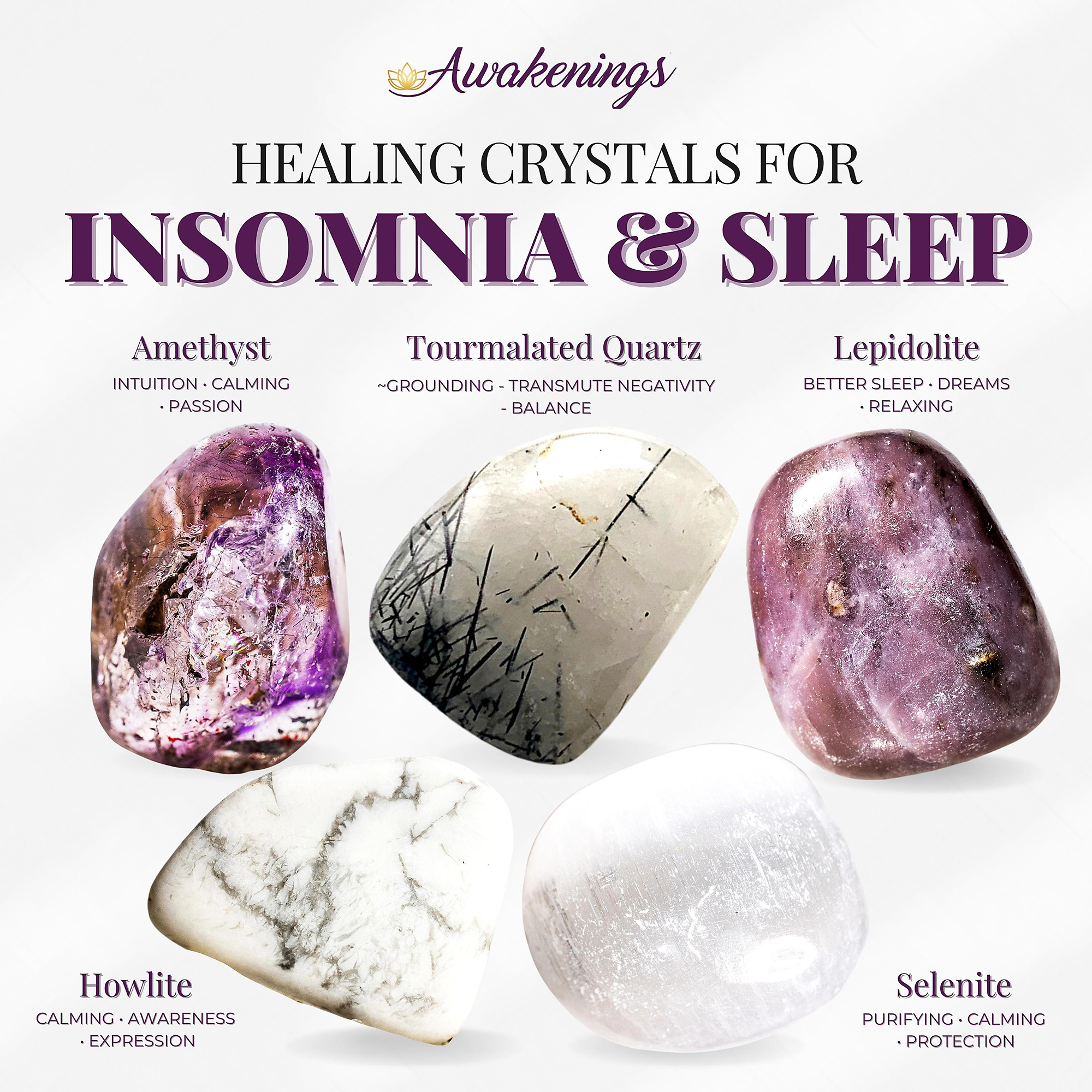 Insomnia & Sleep - Crystal Kits Set Bundle Pack Set Bundle Pack - Amet ...