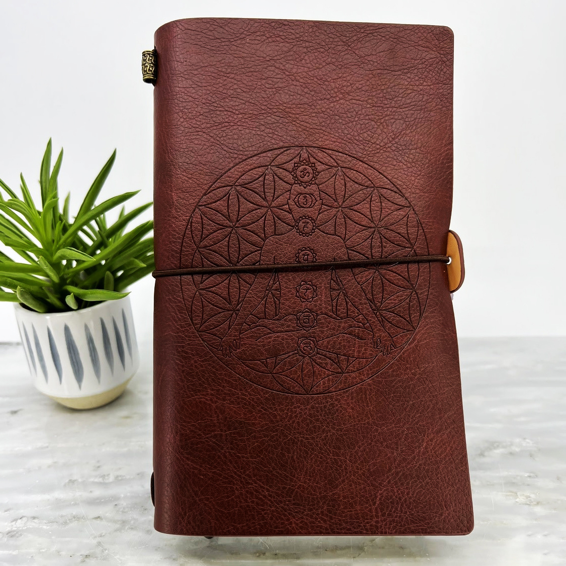 Flower of Life/Chakra Meditation Journal/Notebook- Red - Awakenings