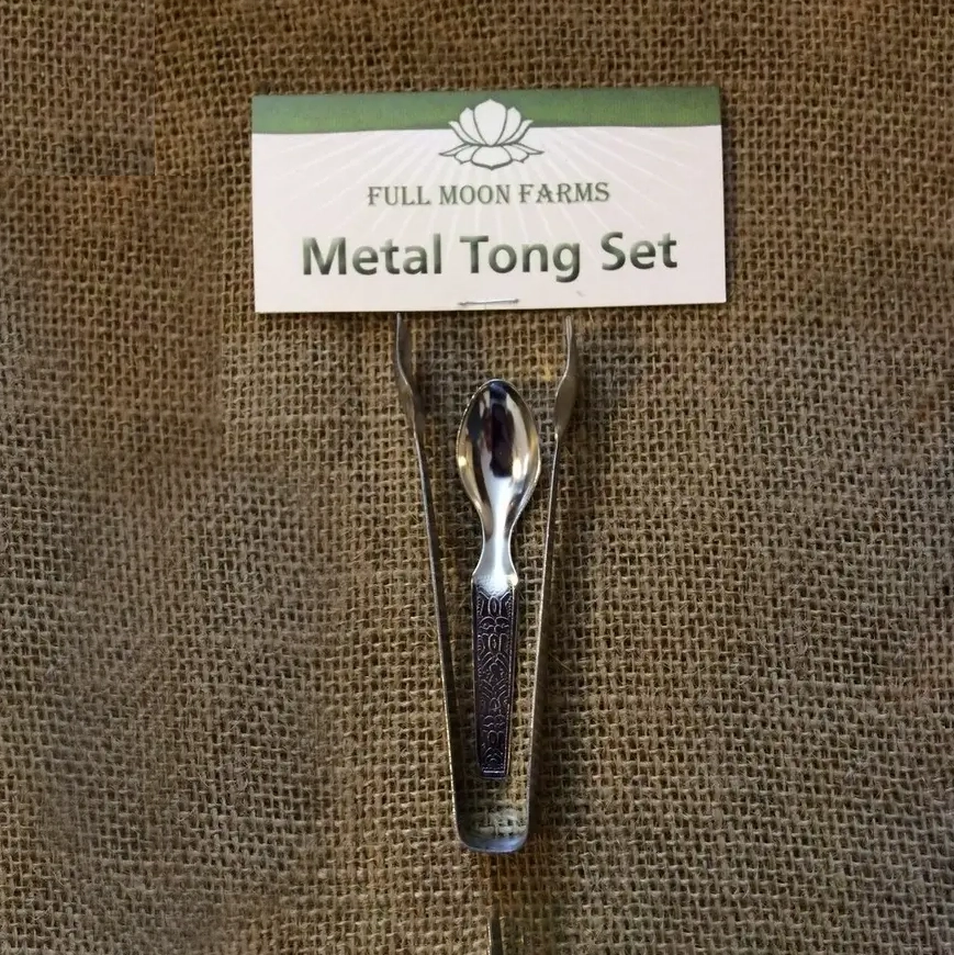 Metal Tong & Spoon Kit Set - Resin Charcoal Burner Powder Incense ...