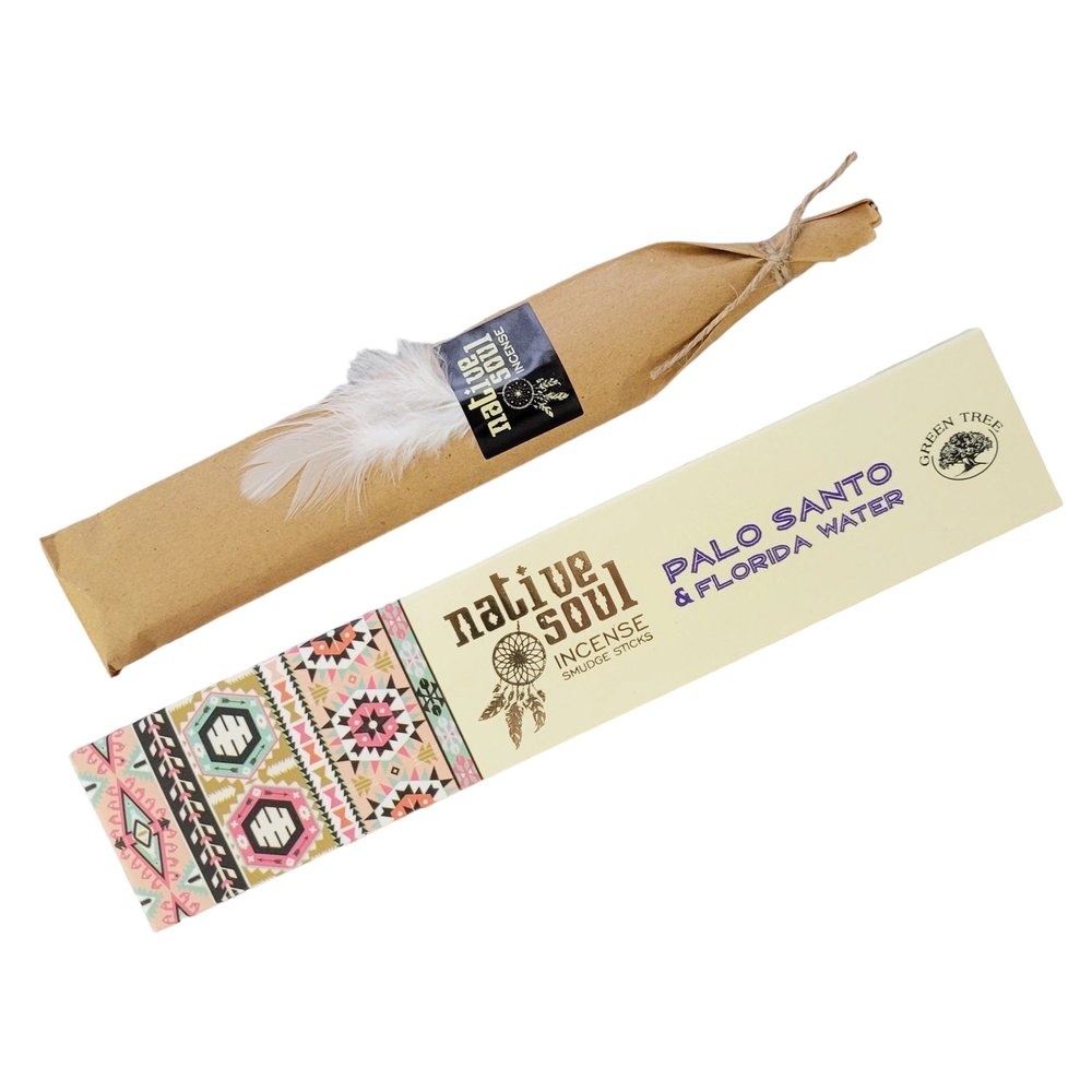 Palo Santo & Florida Water Incense Smudge - 12 Sticks/Box 15g - Native ...