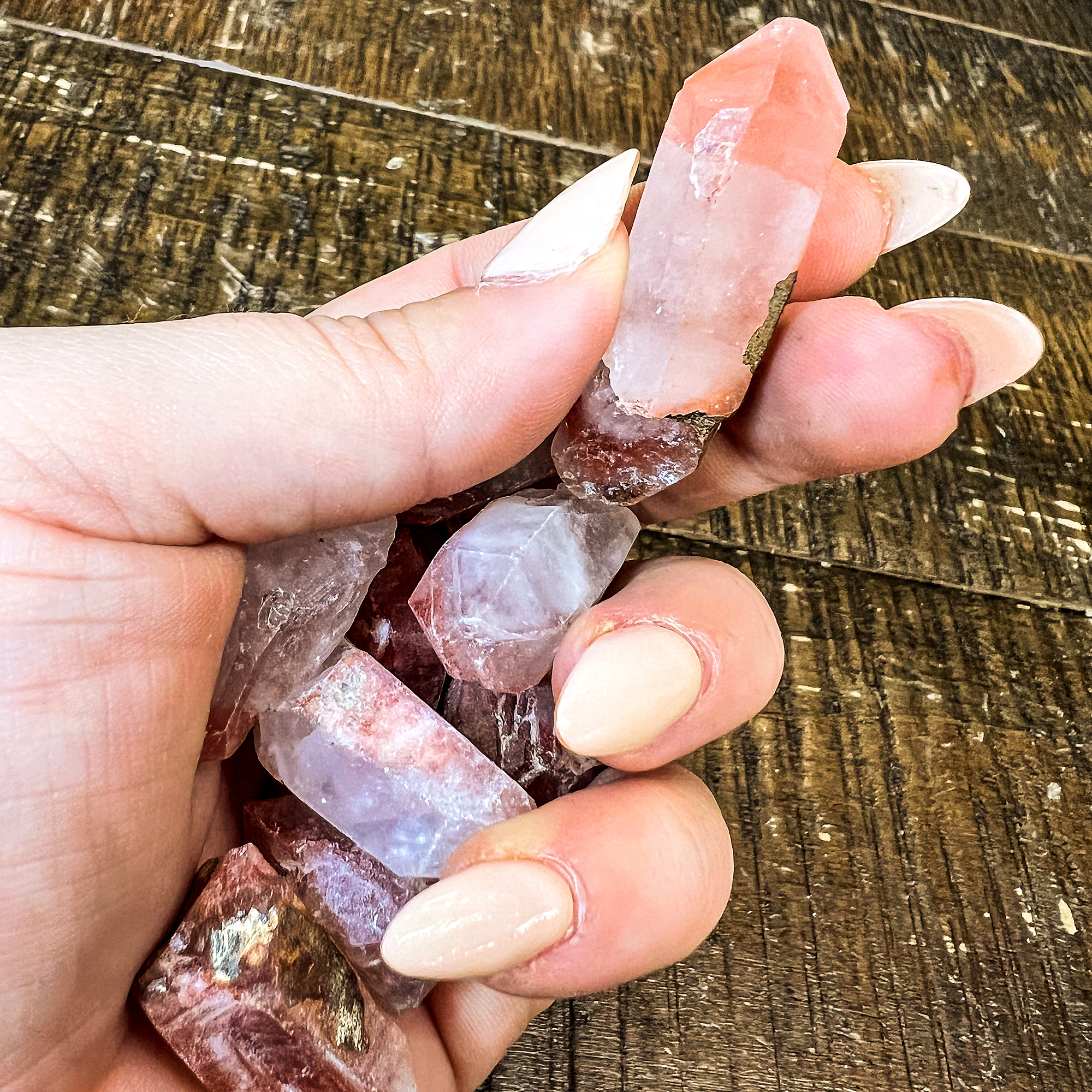 Fire Quartz (Red Hematoid) Points - Medium Rough Raw Natural - Awakenings