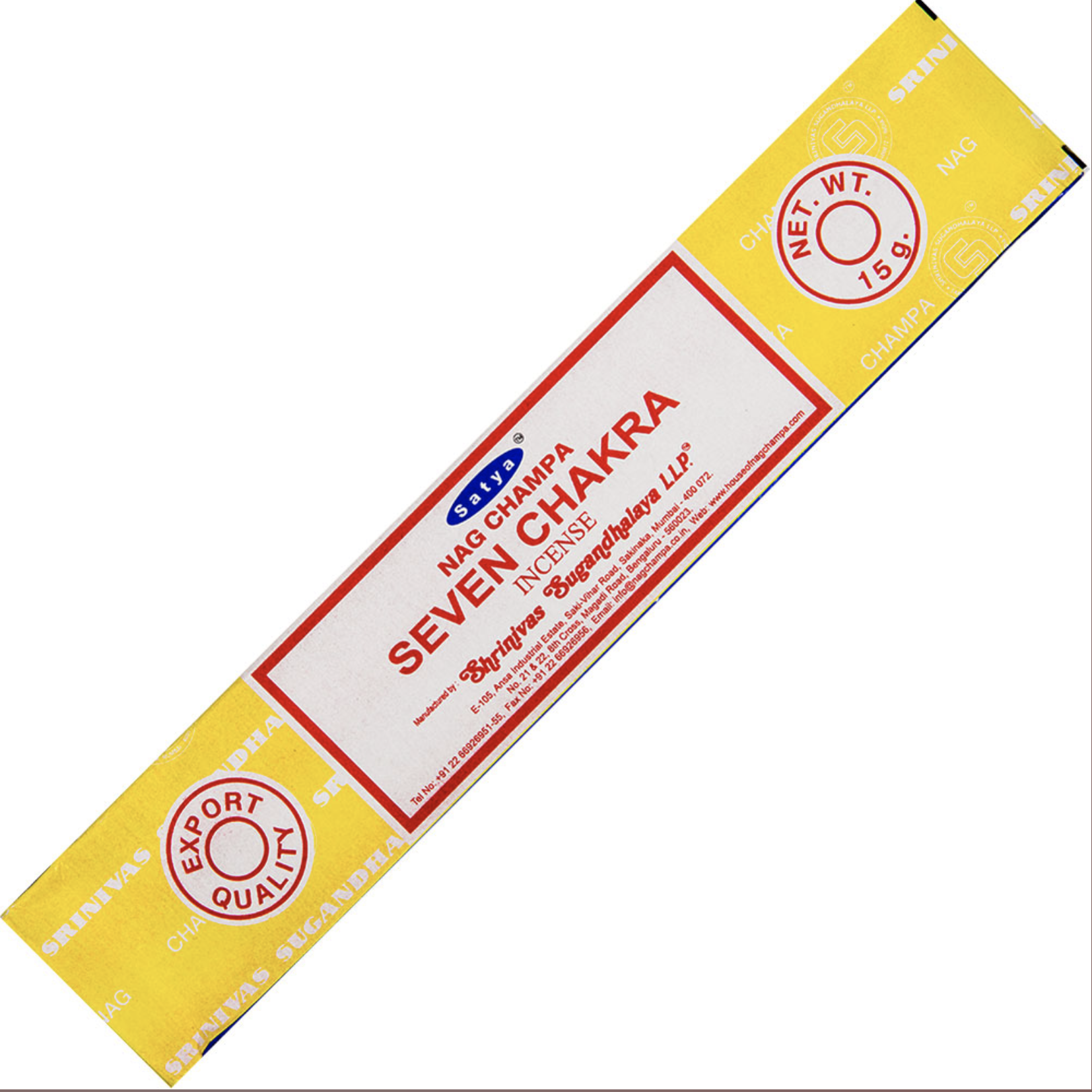 7 Seven Chakras Incense-12 Sticks/15g-Satya - Awakenings