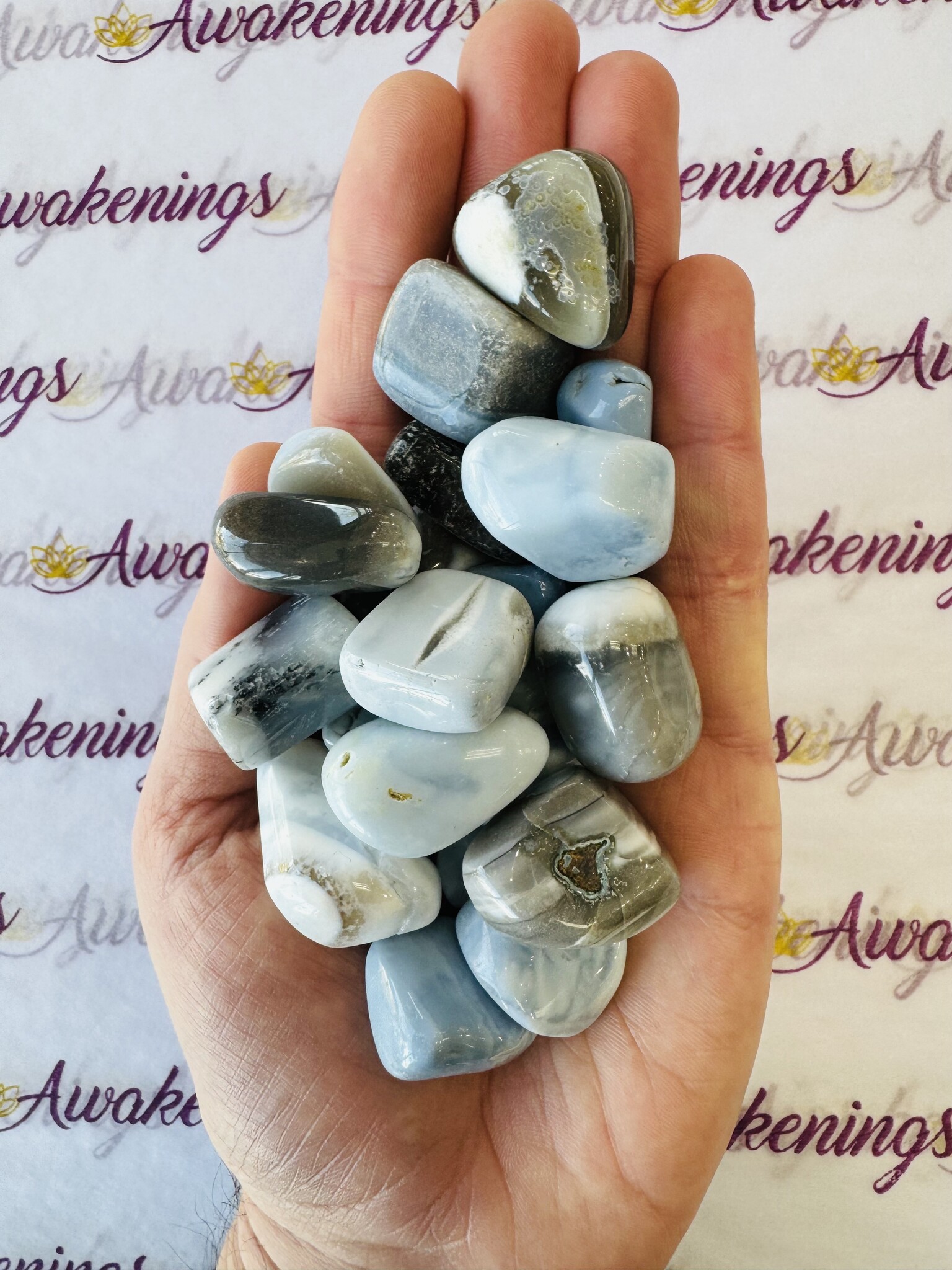 Blue & Blue Onyx - Tumbled - Awakenings