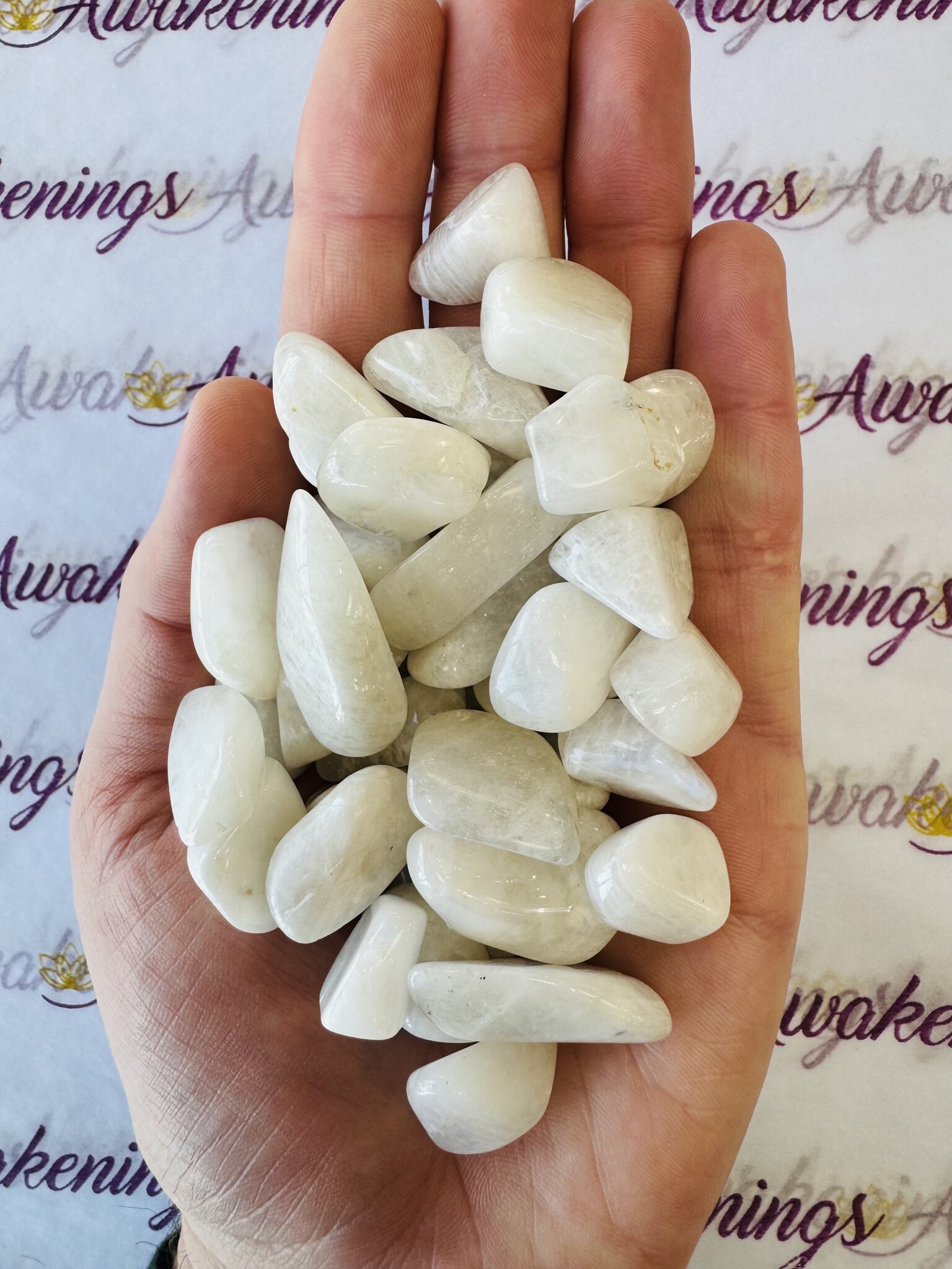 White Moonstone - Tumbled - Awakenings
