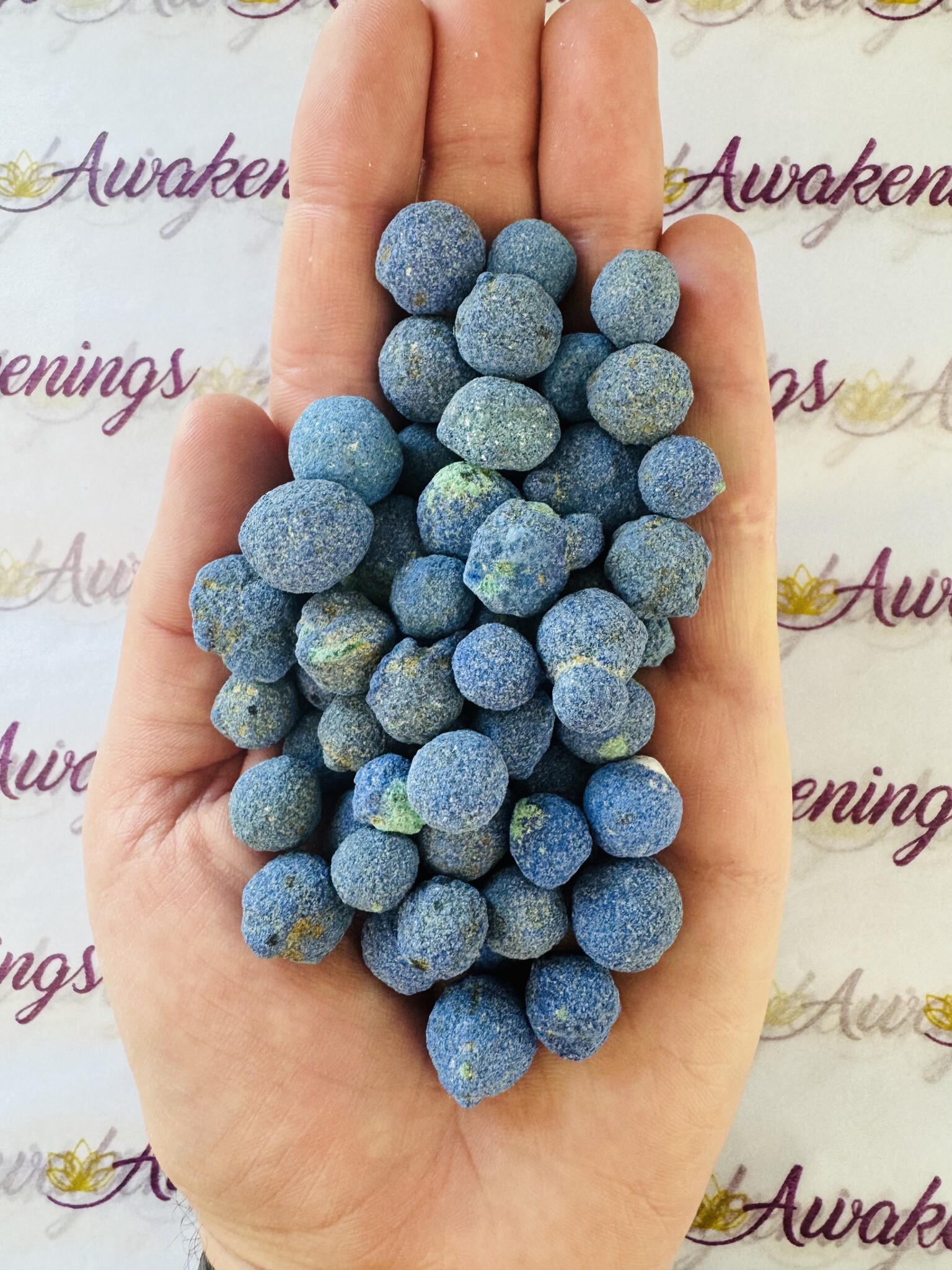 Azurite 'Blueberries' Nodules - Tumbled - Awakenings