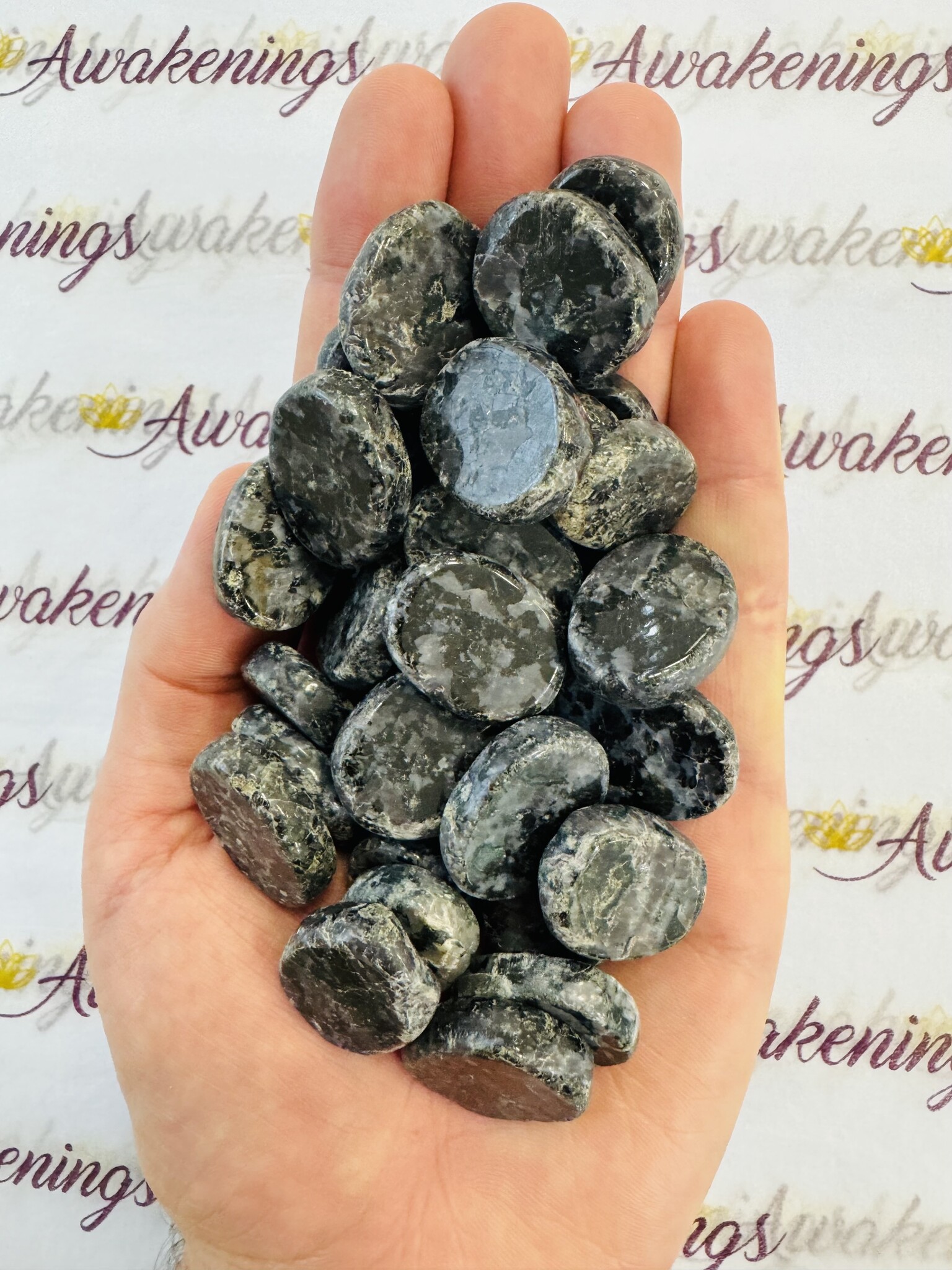 Indigo Gabbro Flat Stone-Mini - Awakenings