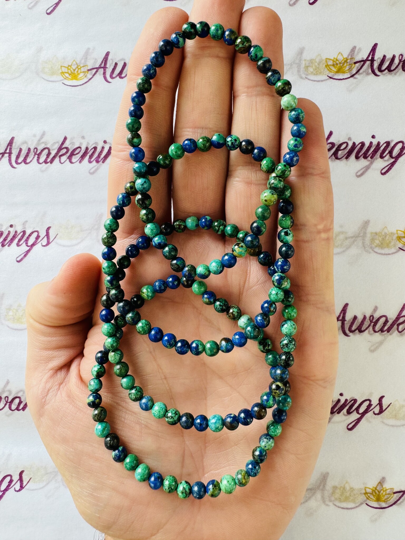 Azurite & Malachite Bracelet - 4mm - Awakenings