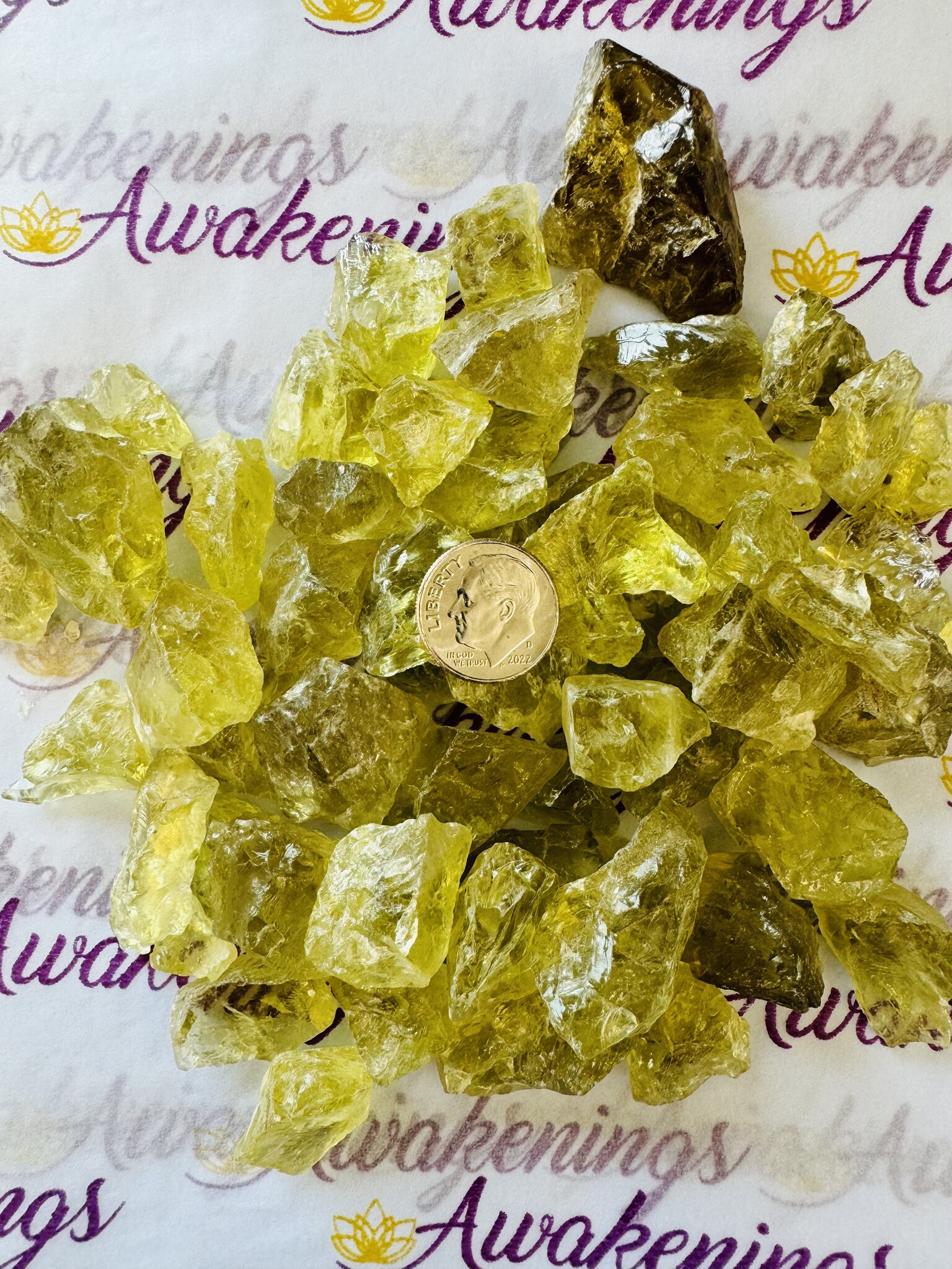 Green & Gold Citrine - Rough Raw Natural - Awakenings