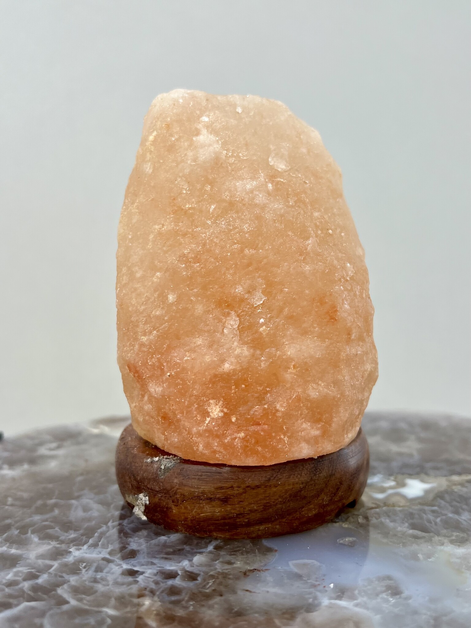 A7 Himalayan Salt Lamp on Wooden Base 5" - Does Not Include Light Bulb ...