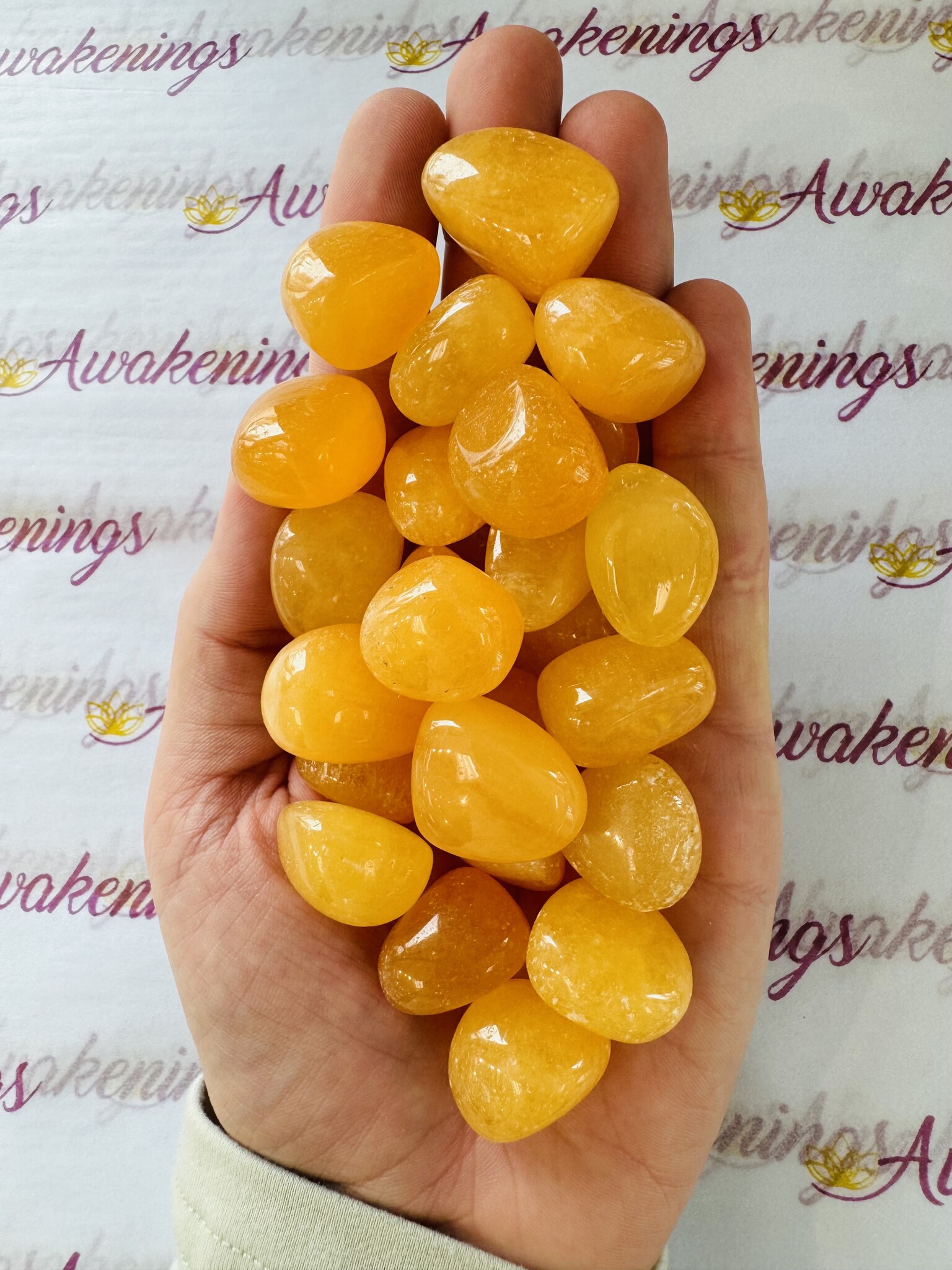 Fishtail (Golden Selenite) - Tumbled - Awakenings