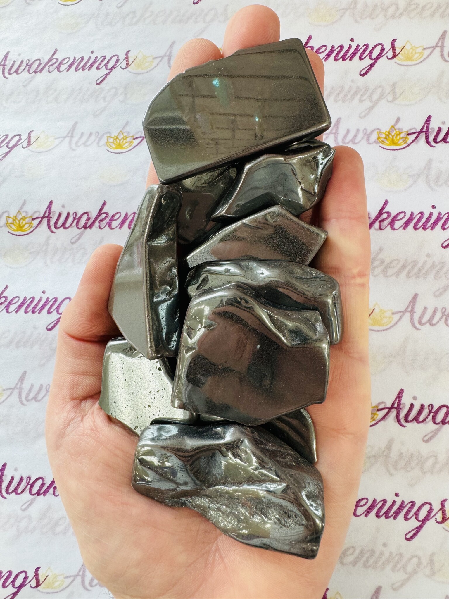 Hematite Slice - Small Slab Flat - Awakenings