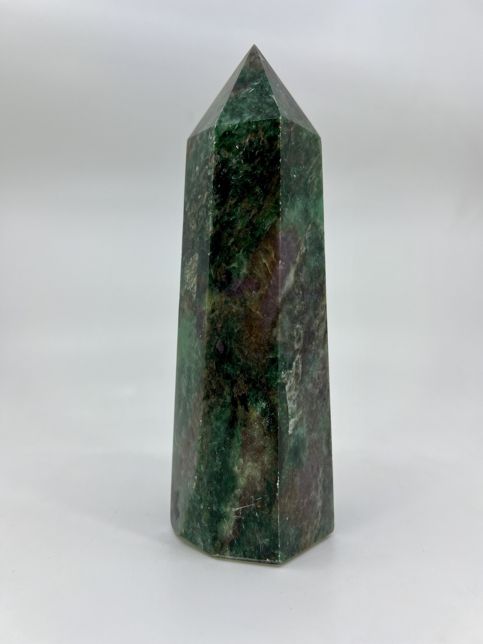 Ruby in Fuchsite Tower Generator Point - XL Extra Large 6" - Awakenings