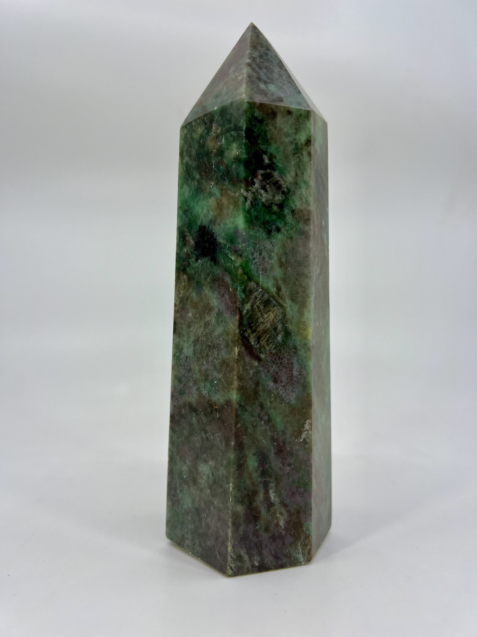 Ruby in Fuchsite Tower Generator Point - XL Extra Large 6" - Awakenings