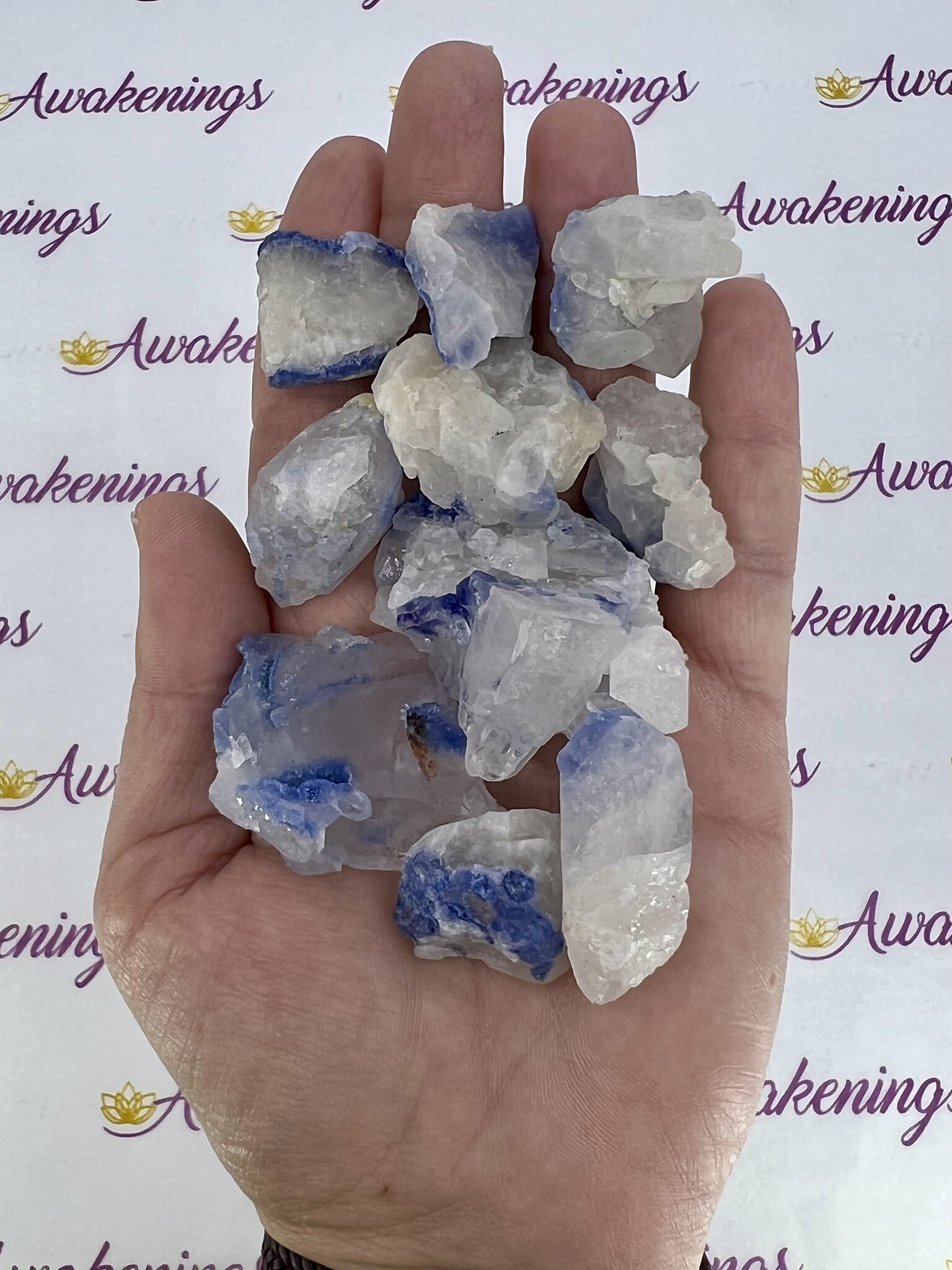 Dumortierite in Quartz Cluster - Rough Raw Natural - Awakenings