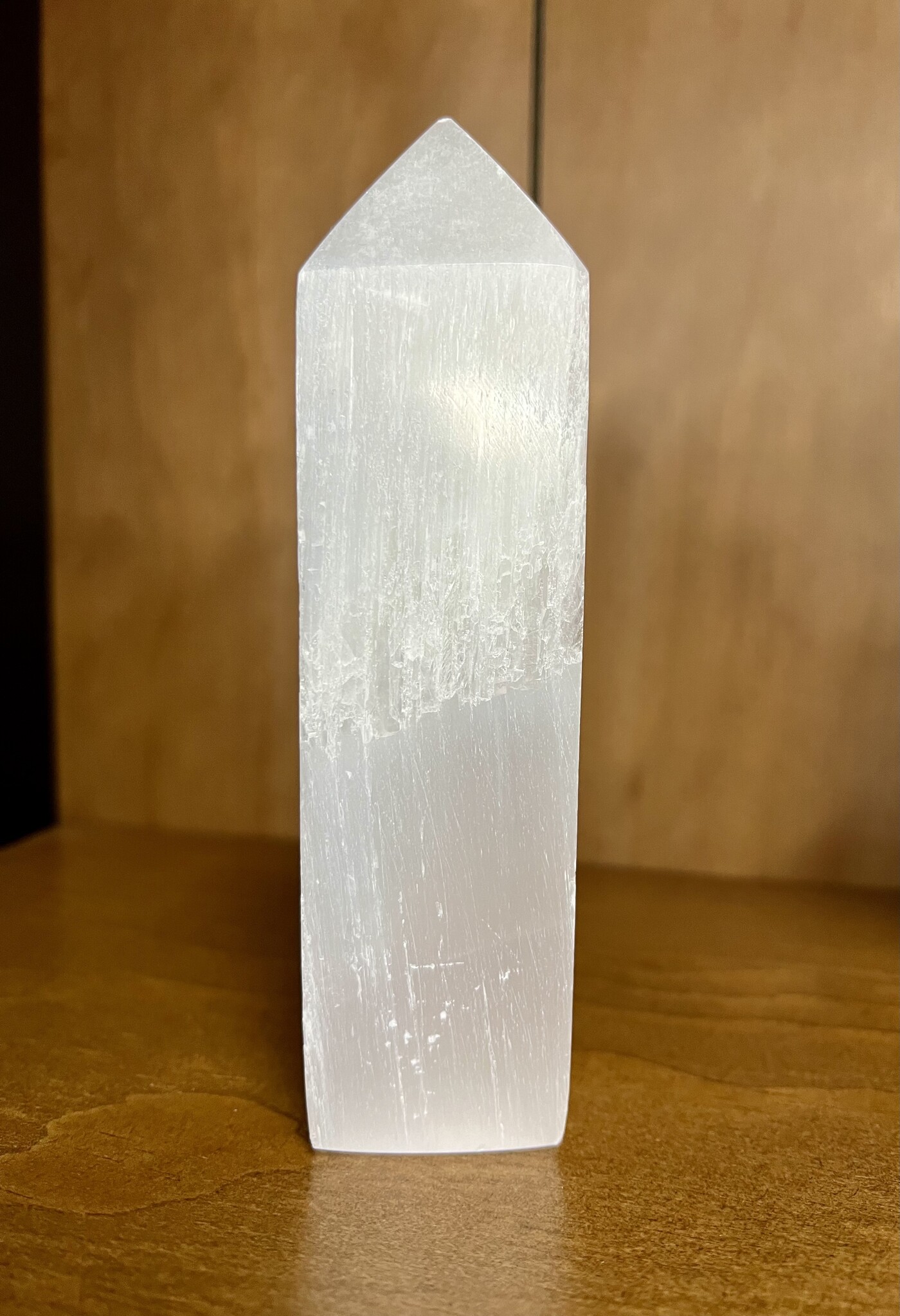 Selenite (Satin Spar Gypsum) Spar Obelisk - 6" - Awakenings