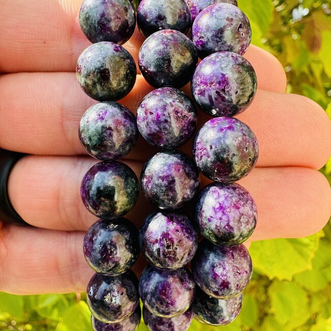 Purple Ruby (UV -Reactive) Bracelets - 10mm - Awakenings