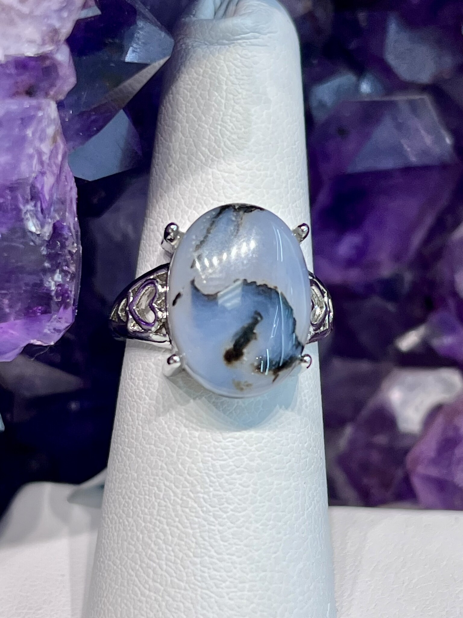 Dendritic Agate Rings - Adjustable Stainless Steel - Awakenings