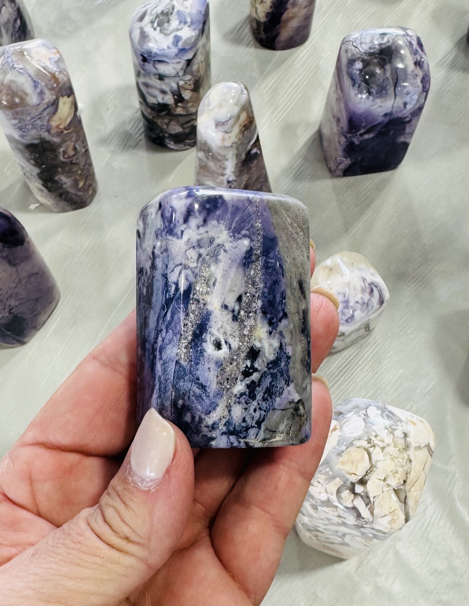 Tiffany Stone (Bertrandite) Free Form - 142 grams Specimen Display ...