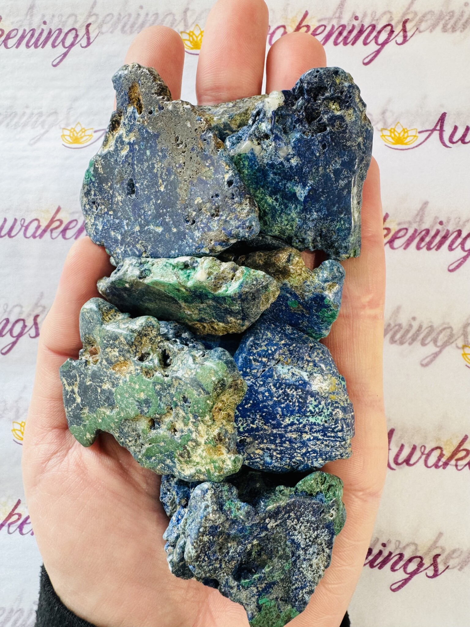 Azurite Malachite Flats Slabs Slices - Awakenings