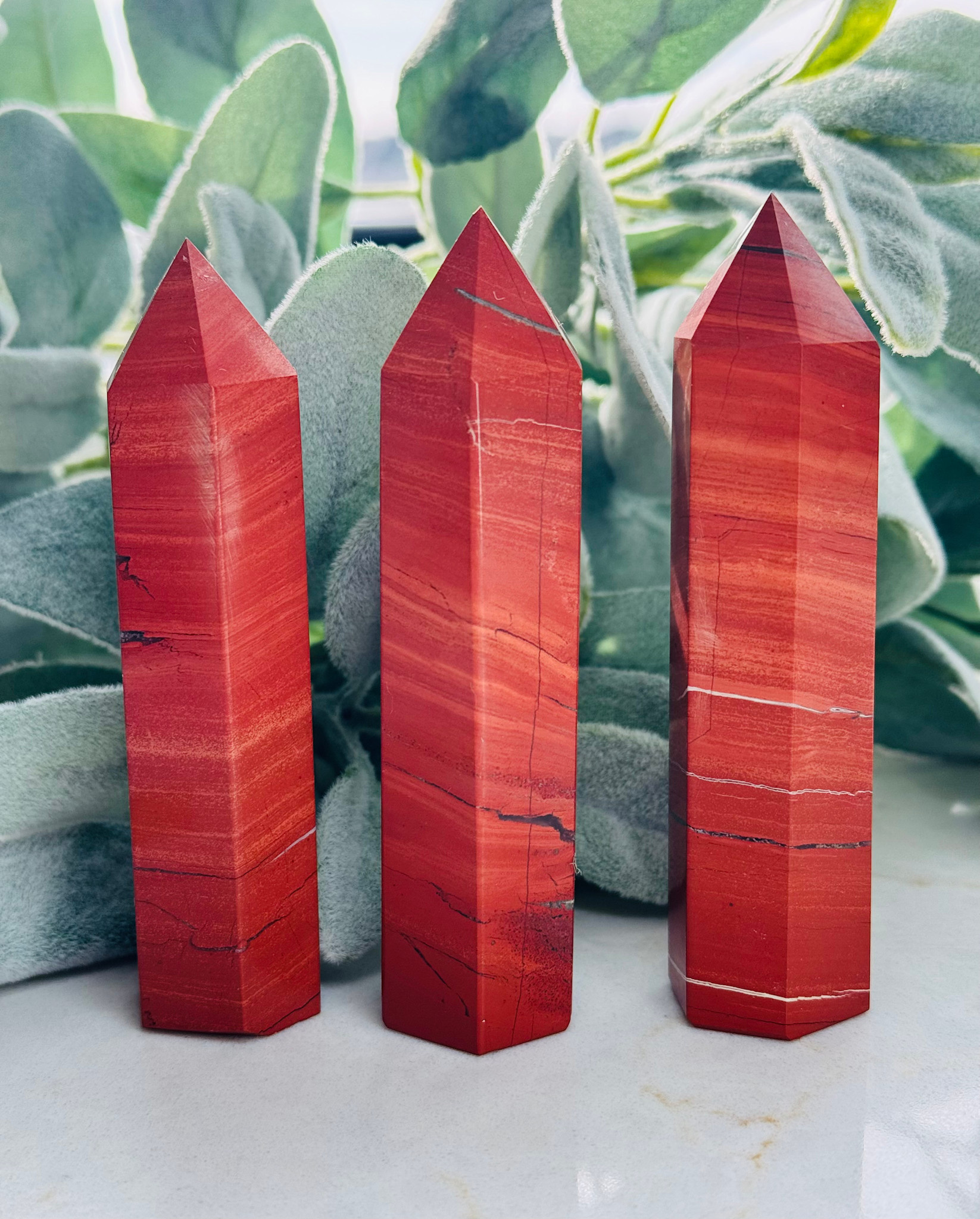 Red (Chestnut) Jasper Towers Points Generators - Large (3 - 5 ...