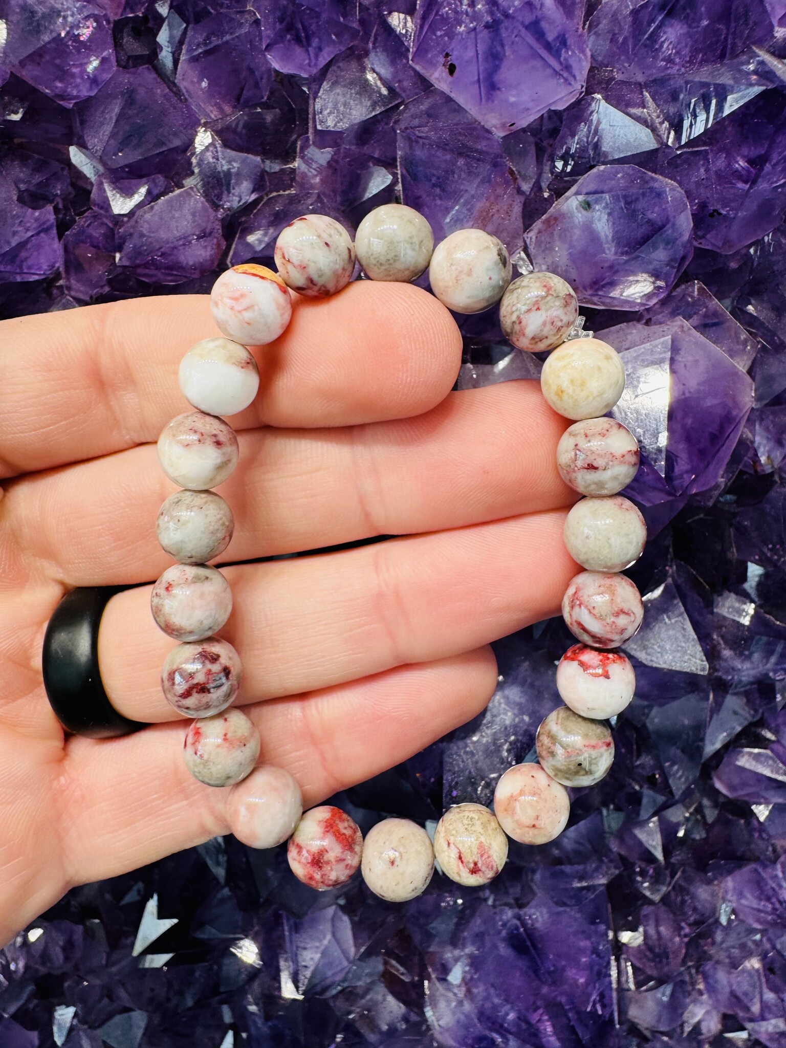 Cinnabite in Scapolite Cinnabrite Bracelets - 9mm - Awakenings