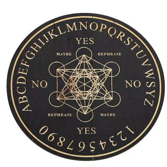 Pendulum Dowsing Board (Metatron) - Wooden Divination Letters Numbers ...