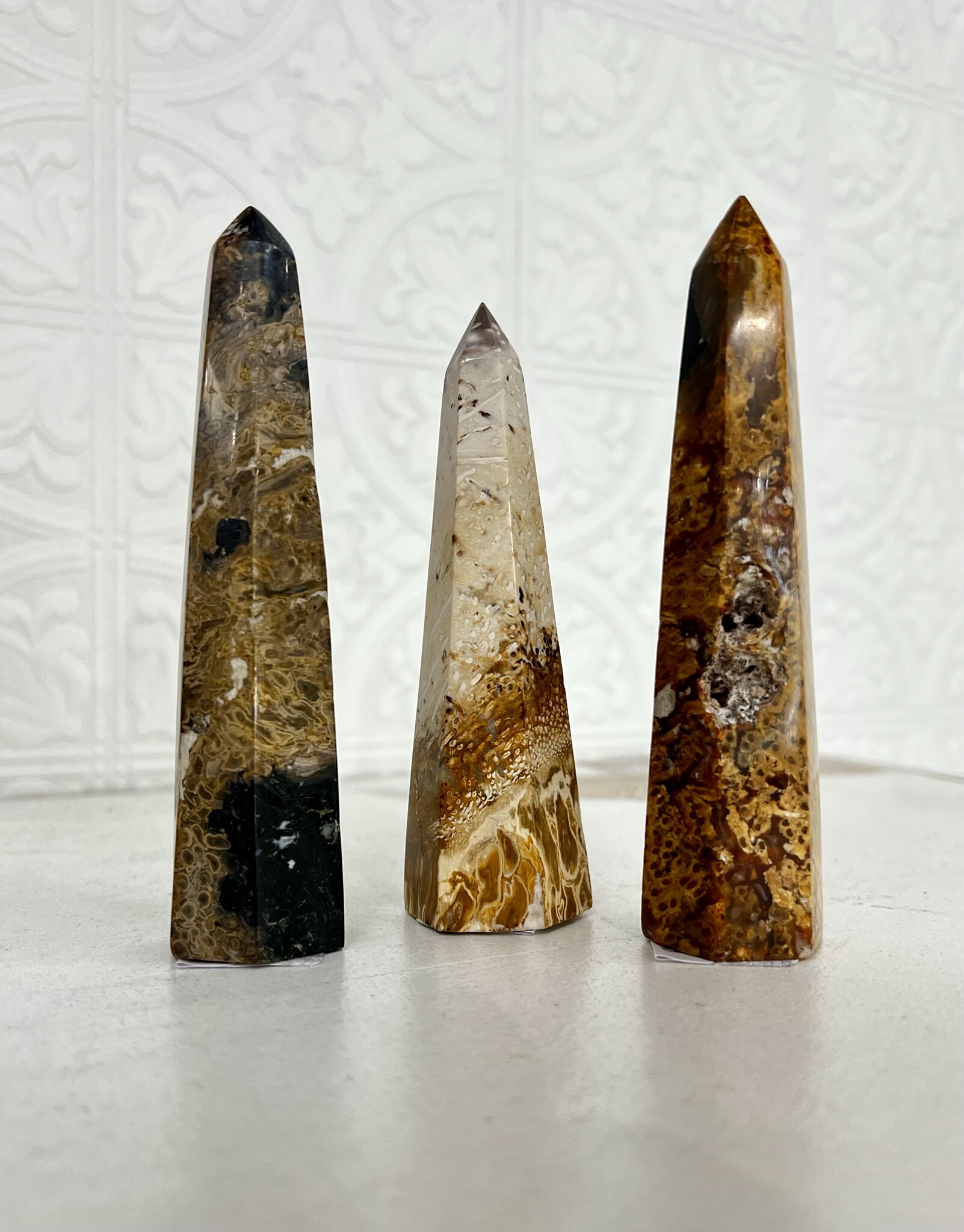 Palm Root Fossil Obelisks Towers Generator Points - Medium 4-5" - Awakenings