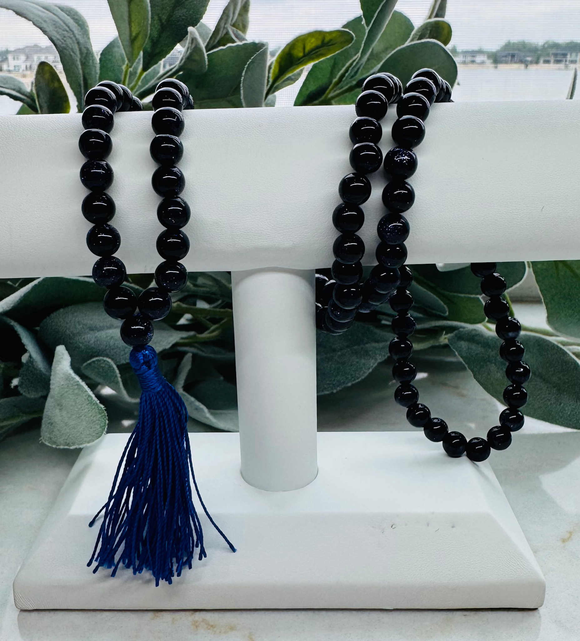 Blue Goldstone (Sandstone Gold Stone) Japa Malas - Japamalas Prayer Me ...