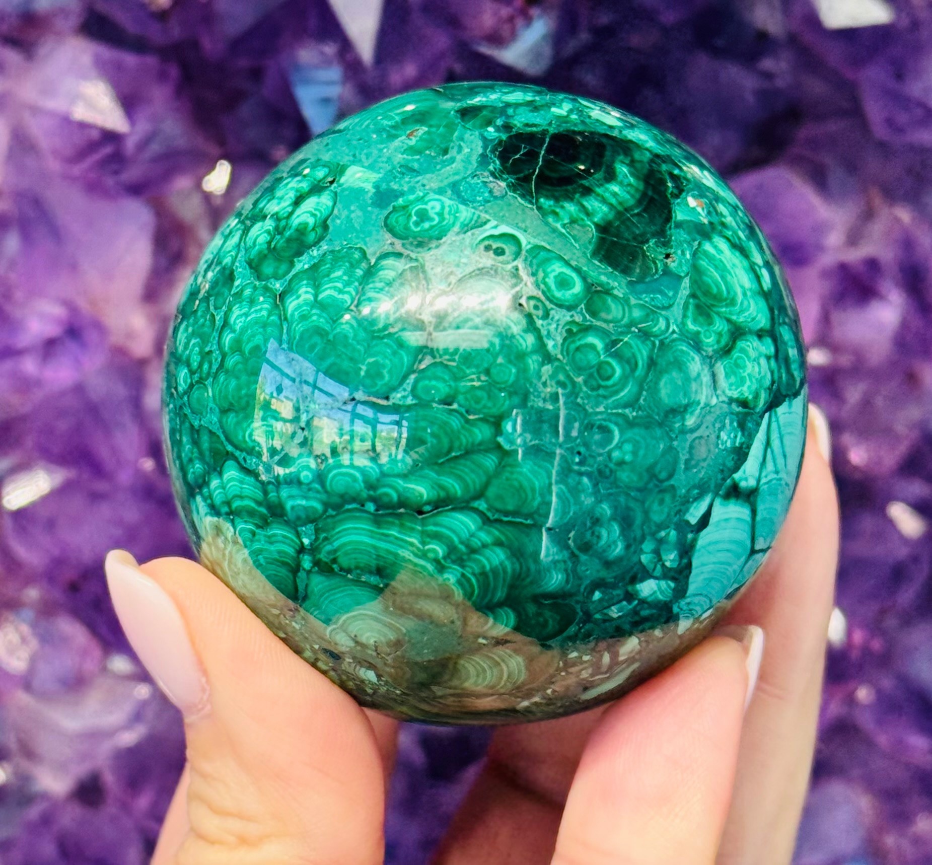 Malachite Spheres Orb - 55mm - Awakenings