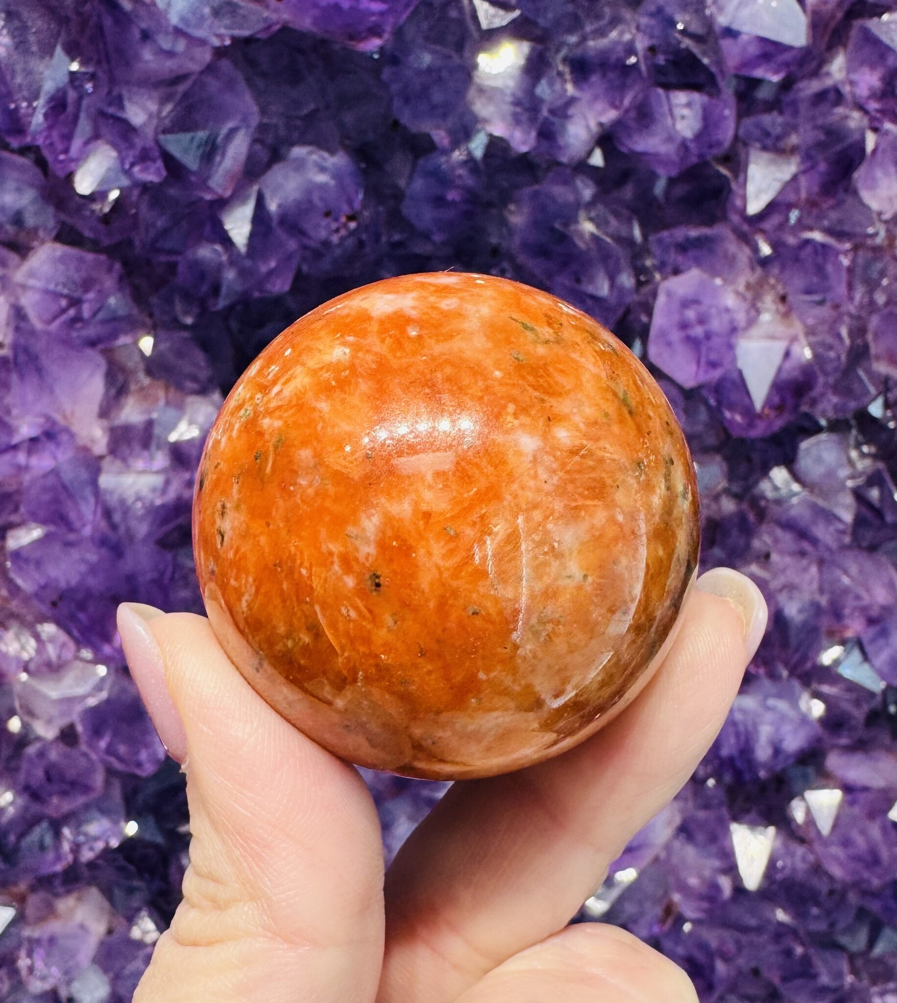 Sunstone Sphere Orbs - 40-45mm - Awakenings