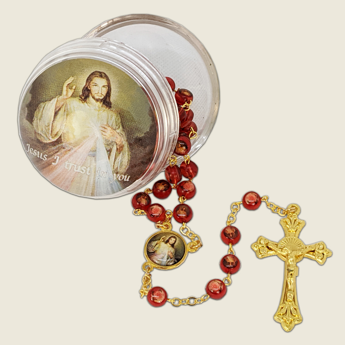 26-685-DM - Divine Mercy Rosary in Ball - Fatima Gift Shop