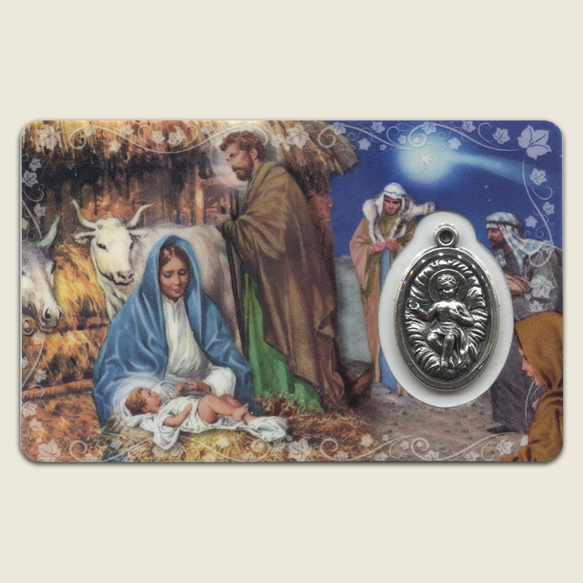 PC558 - Nativity Prayer Card - Fatima Gift Shop