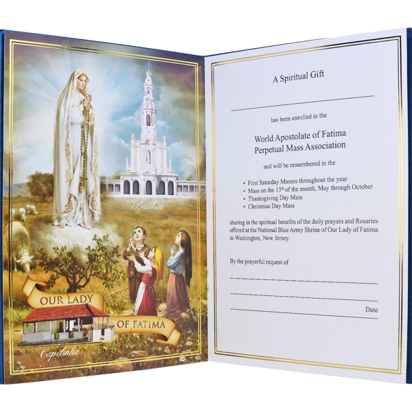 Mass Association Cards - Fatima Gift Shop