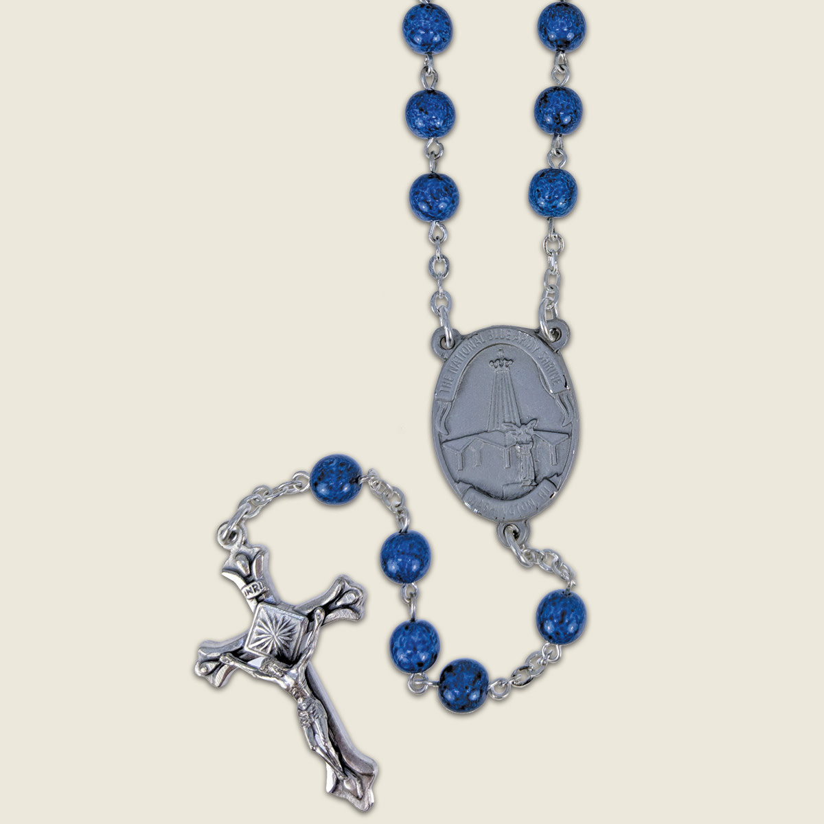 Bl Army Cust Blue Rosary - Fatima Gift Shop