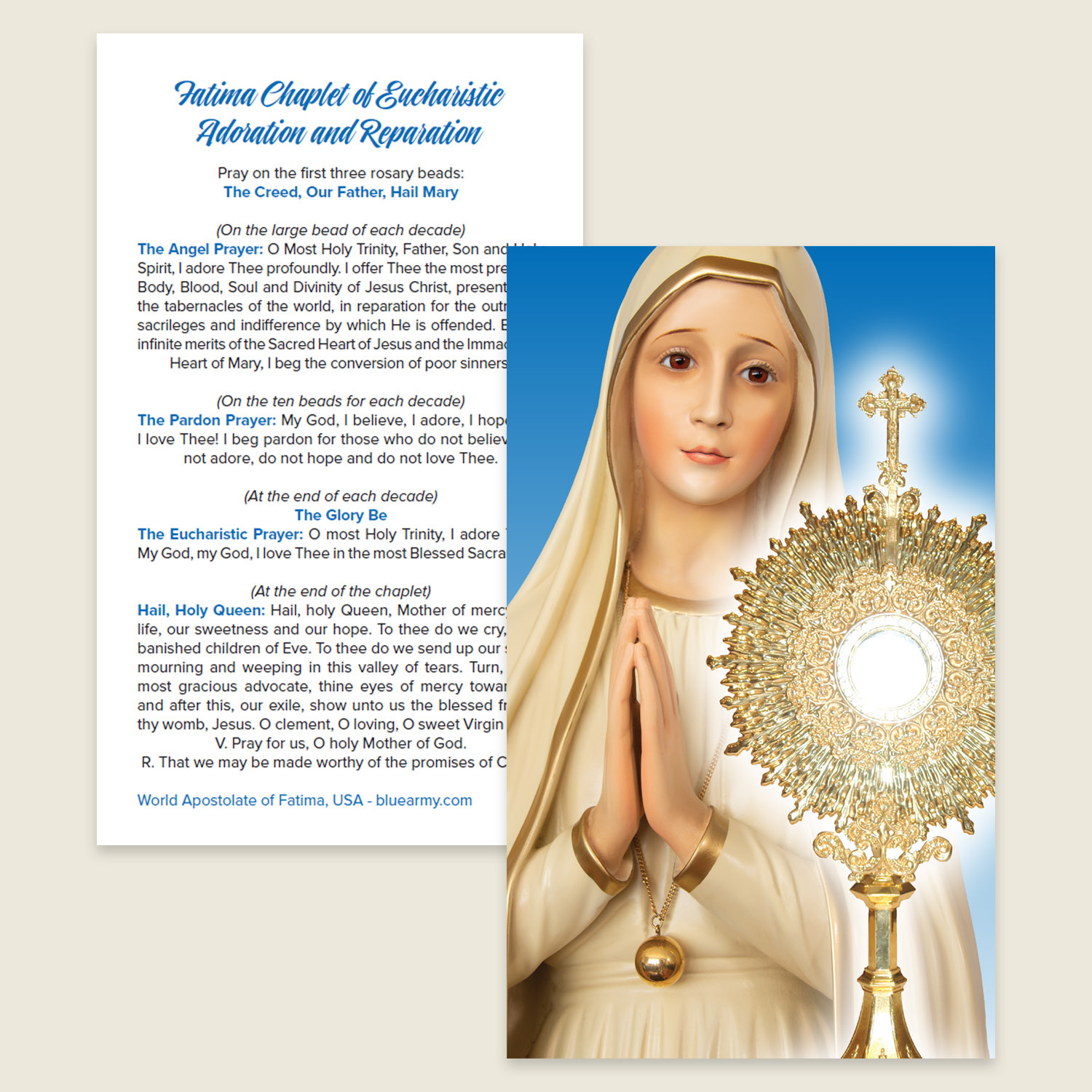 FCEAR - Fatima Chaplet of Eucharistic Adoration and Reparation - Fatima ...