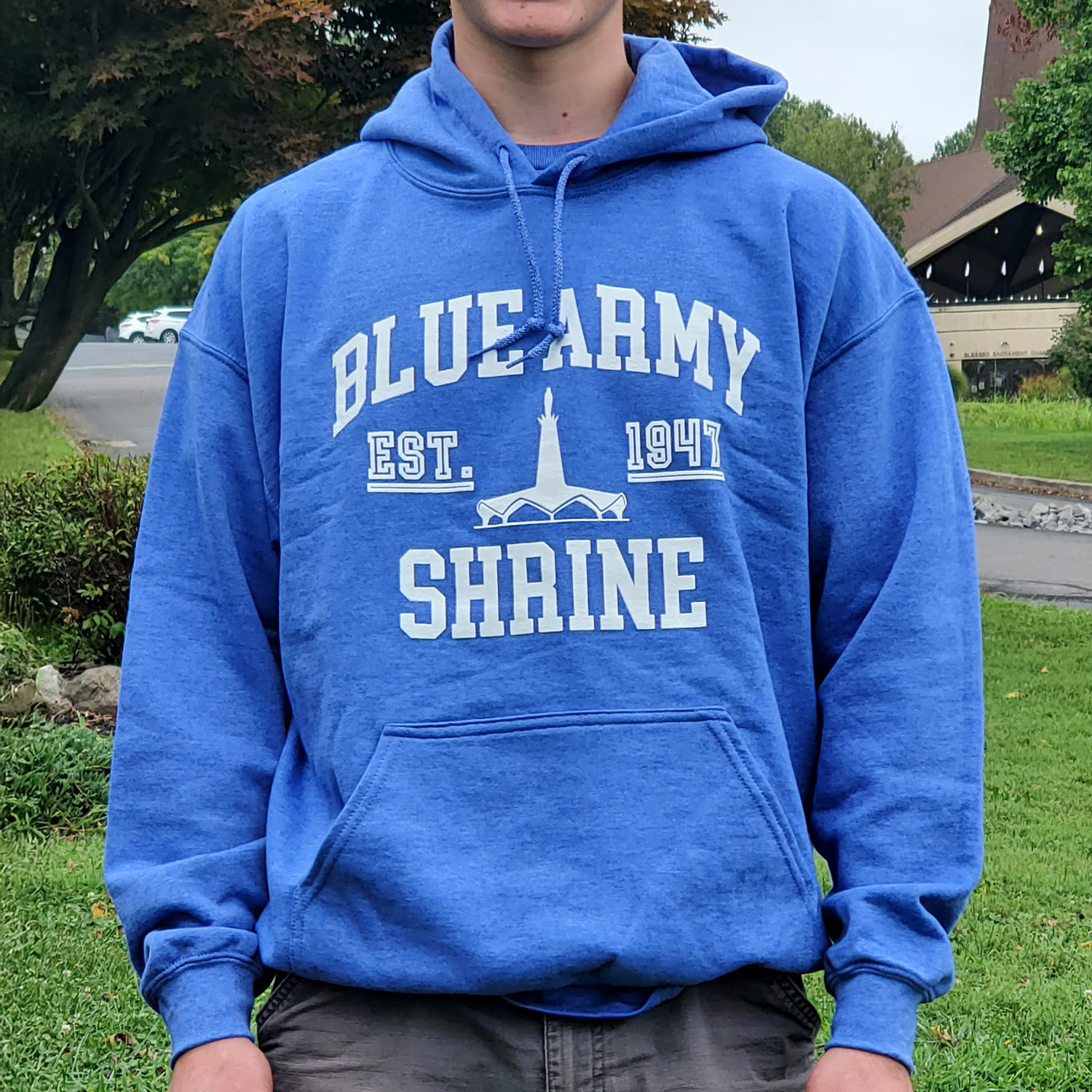 HOODIEL - Blue Army Hoodie (Large) - Fatima Gift Shop