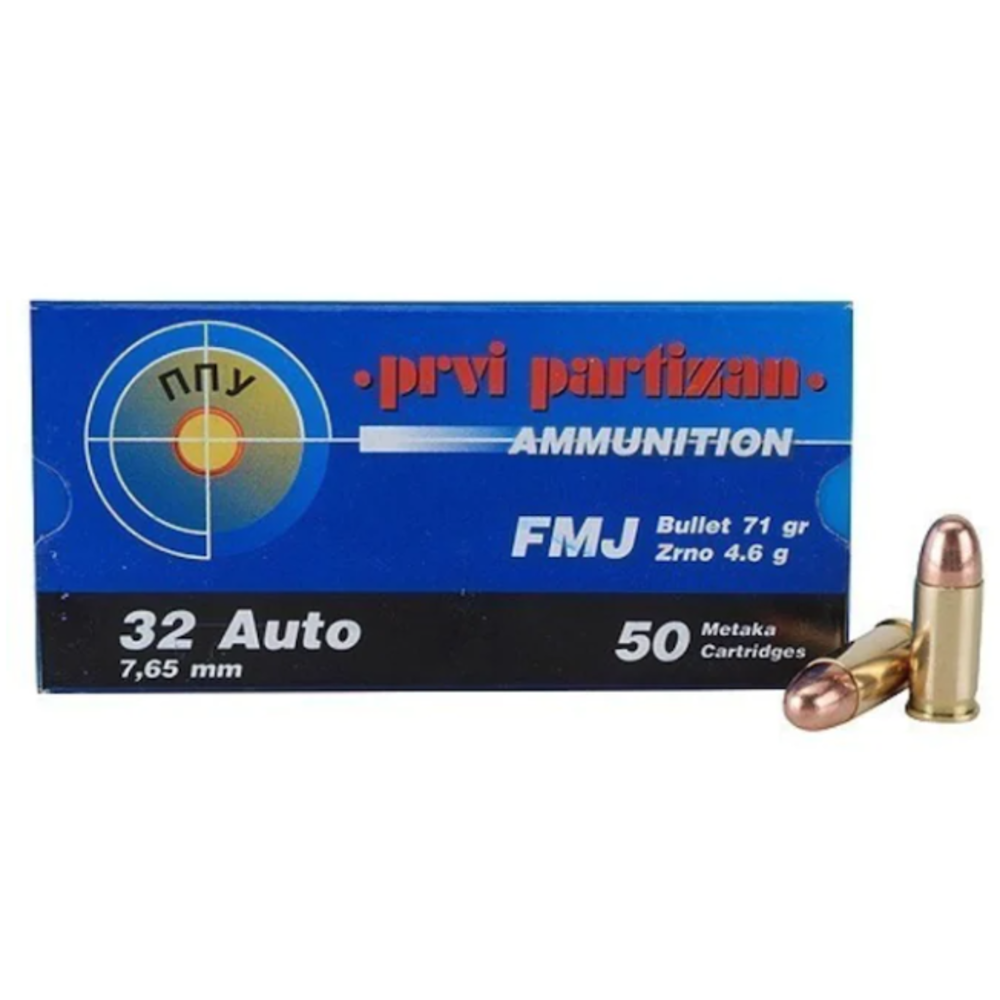 Prvi Partizan Ammunition 32 ACP 71 Grain Full Metal Jacket Box Of 50 prvi-partizan-ammunition-32-acp-71-grain-full-metal-jacket-box-of-50