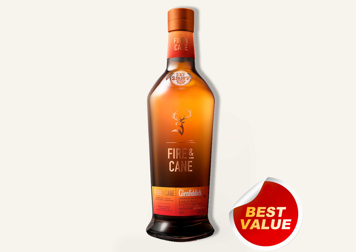 Glenfiddich Fire And Cane Whiskey $61 FREE DELIVERY - Uncle Fossil Wine ...