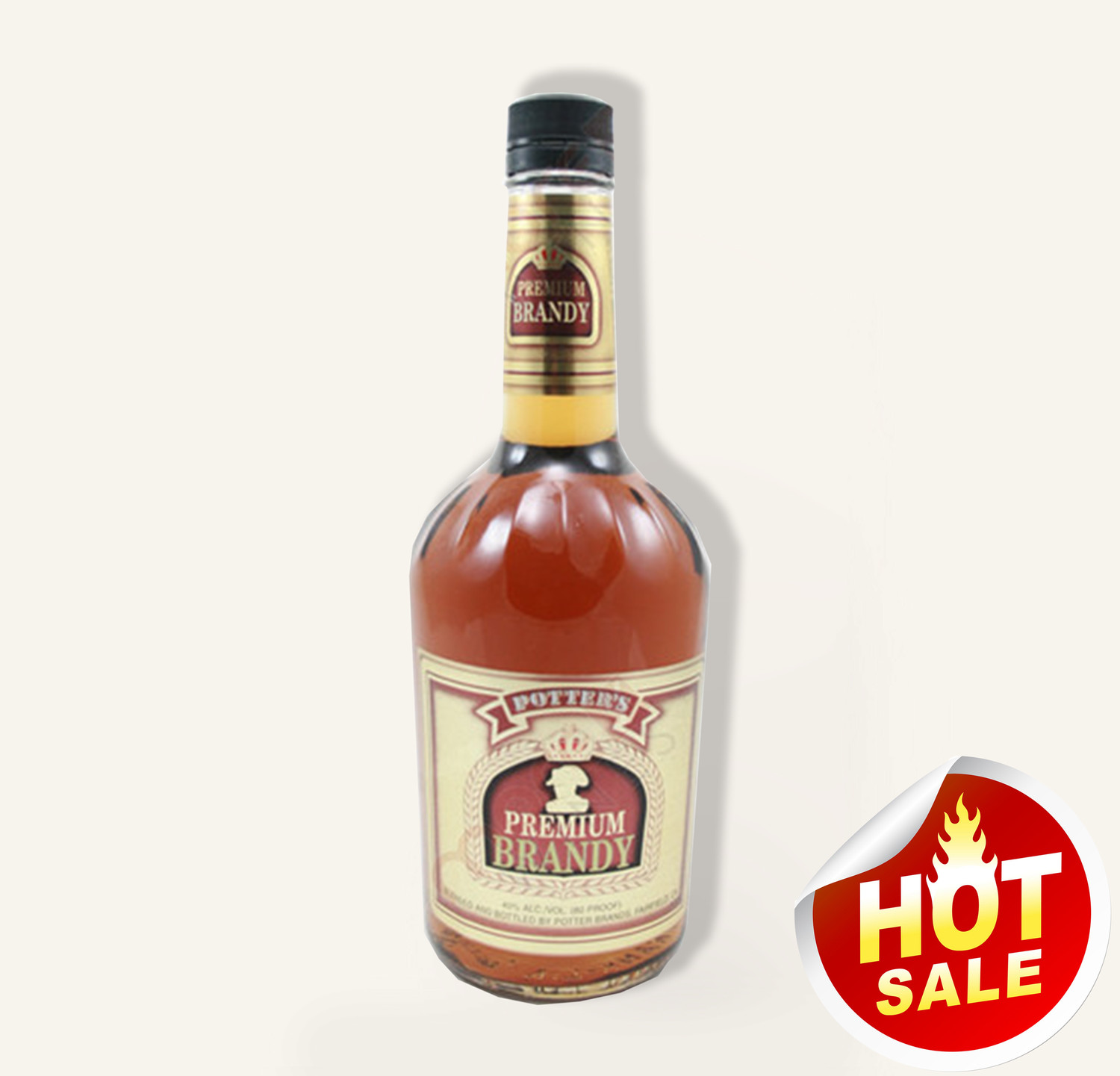 Potter's Premium Brandy 750ml $9 FREE DELIVERY - Uncle Fossil Wine&Spirits