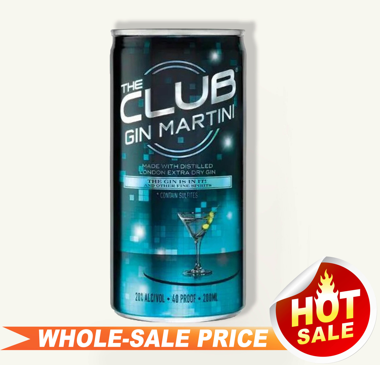 The Club Gin Martini 200ml $7 FREE DELIVERY - Uncle Fossil Wine&Spirits