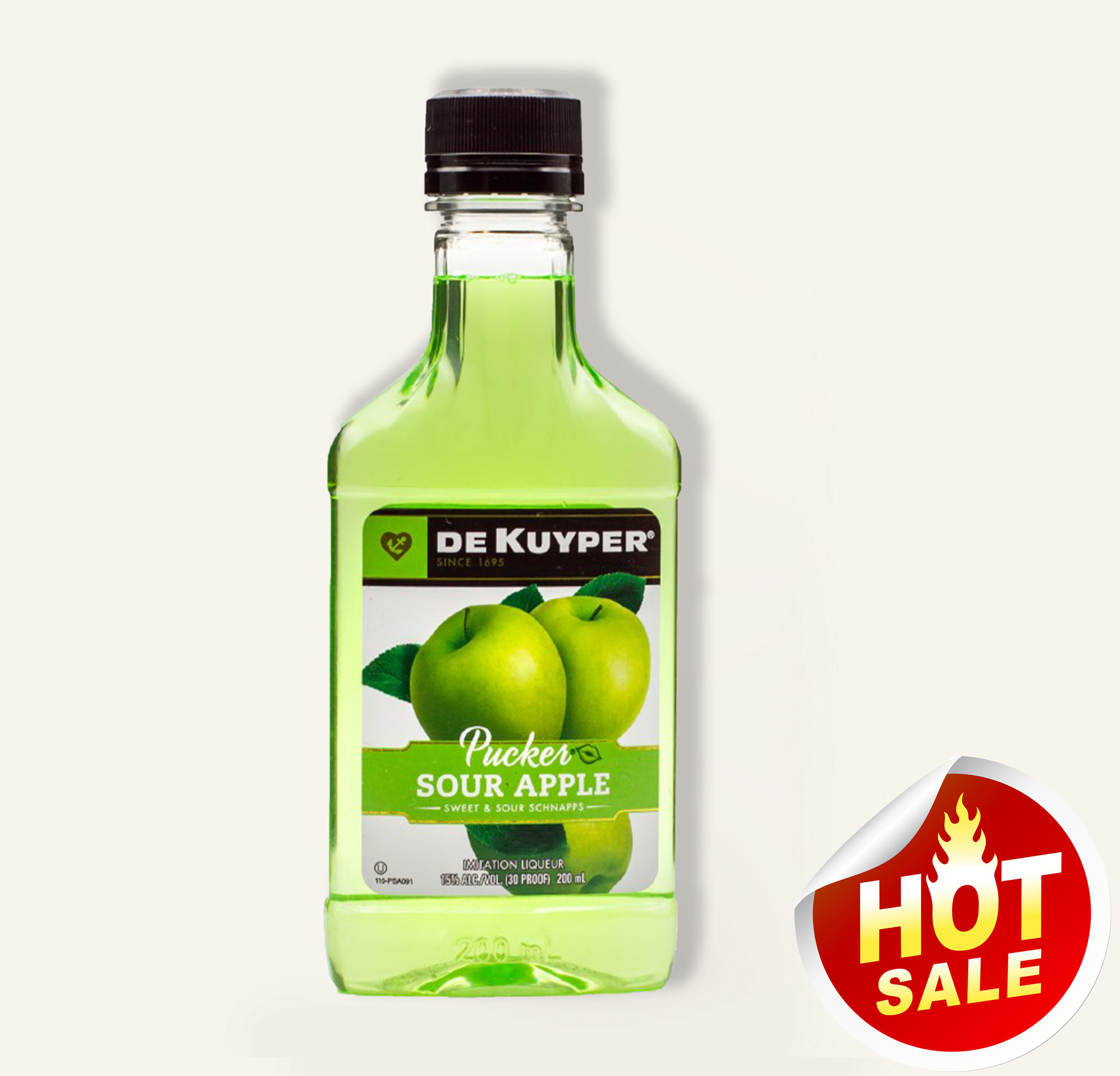 DeKuyper Pucker Sour Apple Schnapps Liqueur 200ml $5 - Uncle Fossil ...