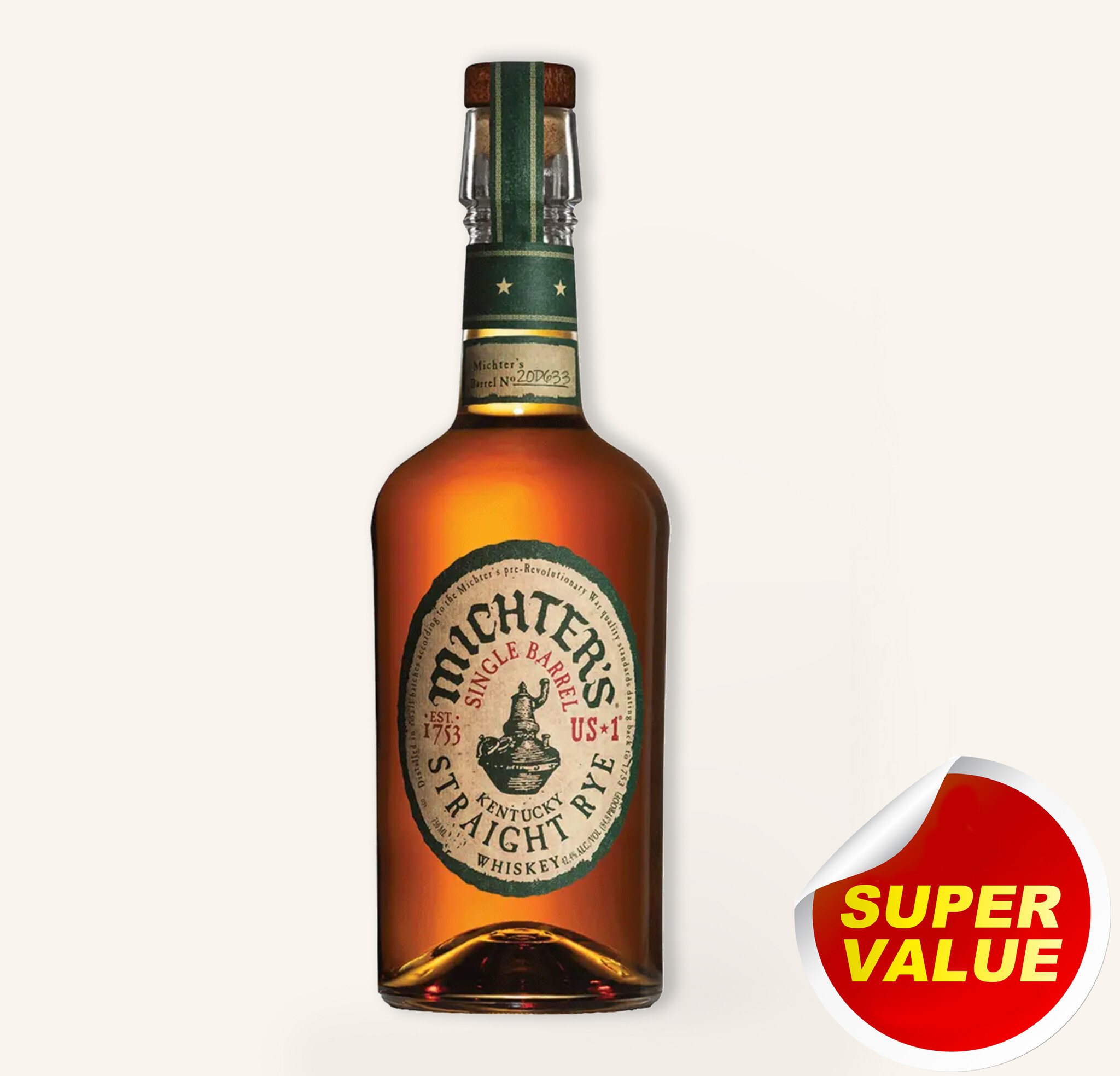 Michter's US*1 Single Barrel Rye Whiskey 750ml $39 - Uncle Fossil Wine ...
