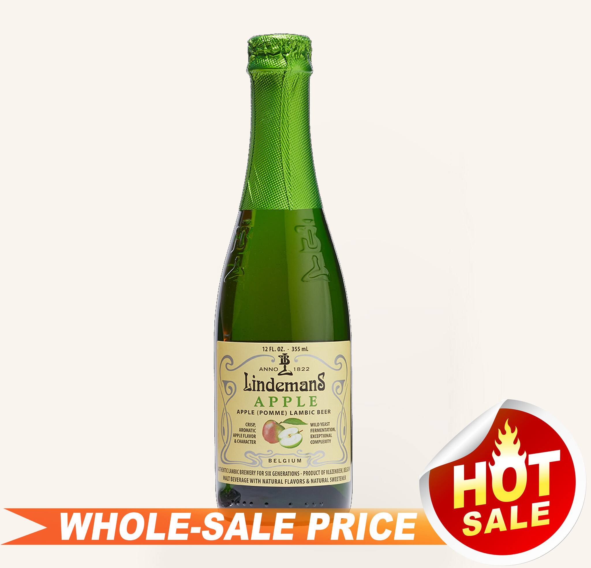 Brouwerij Lindemans Apple Pomme Lambic (Belgium) 12oz - Uncle Fossil ...