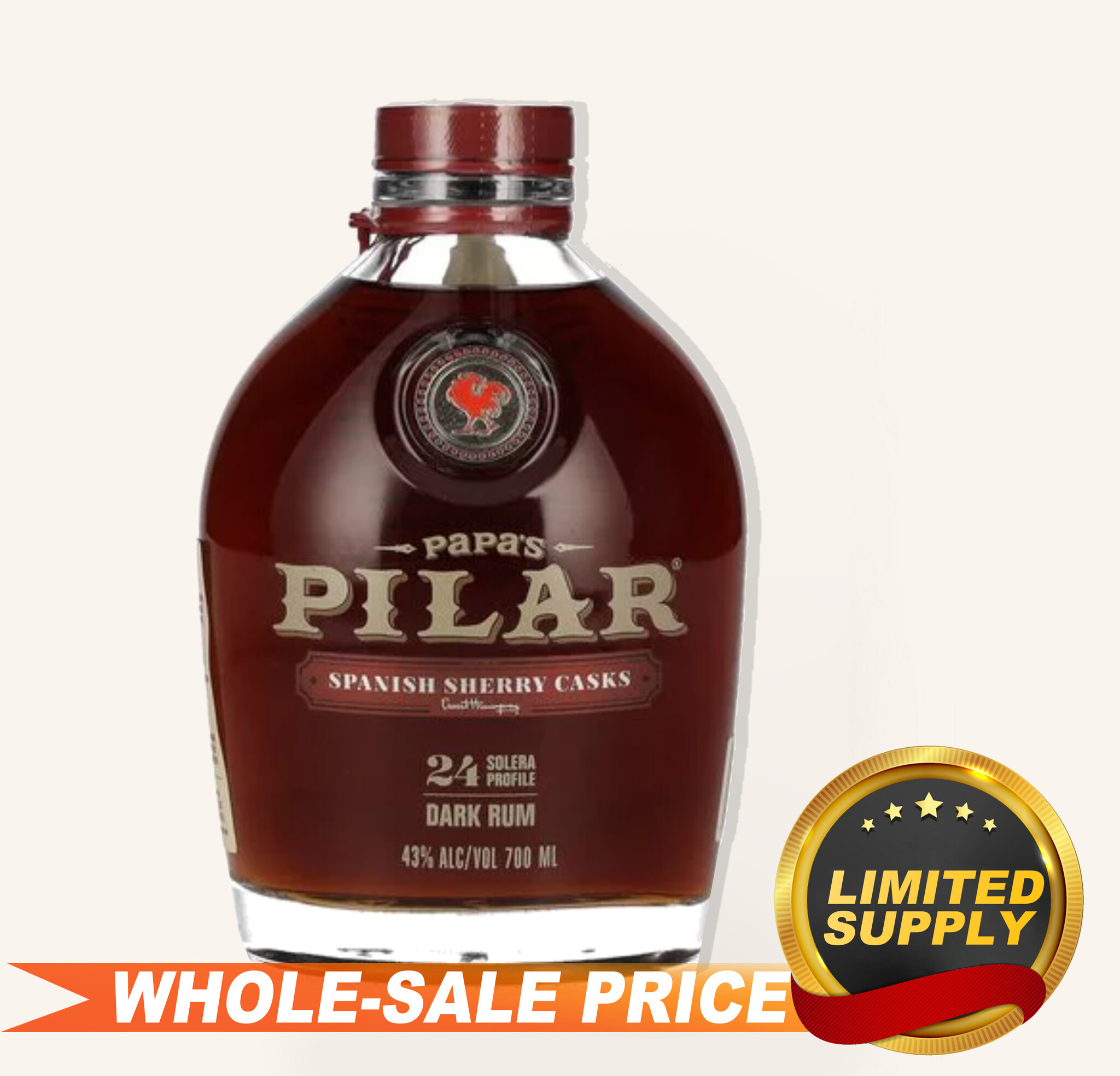 Papas Pilar Dark Rum 24 Solera Profile Spanish Sherry Casks Limited ...